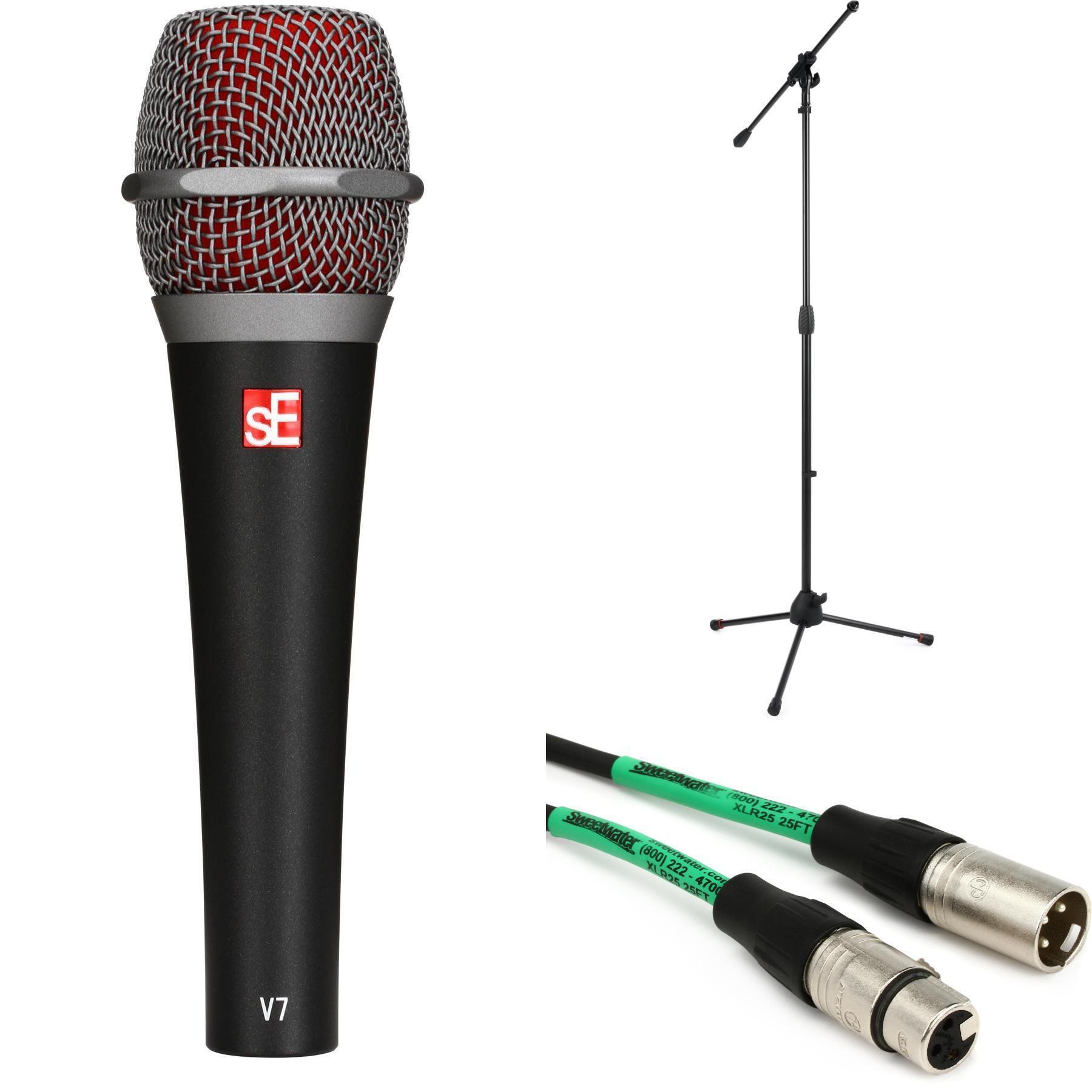 sE Electronics V7 Handheld Microphone Bundle with Stand and Cable ...