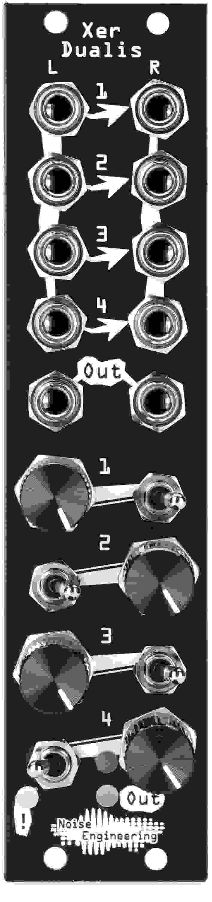 Noise Engineering Xer Dualis 4-channel Stereo Mixer Eurorack Module ...