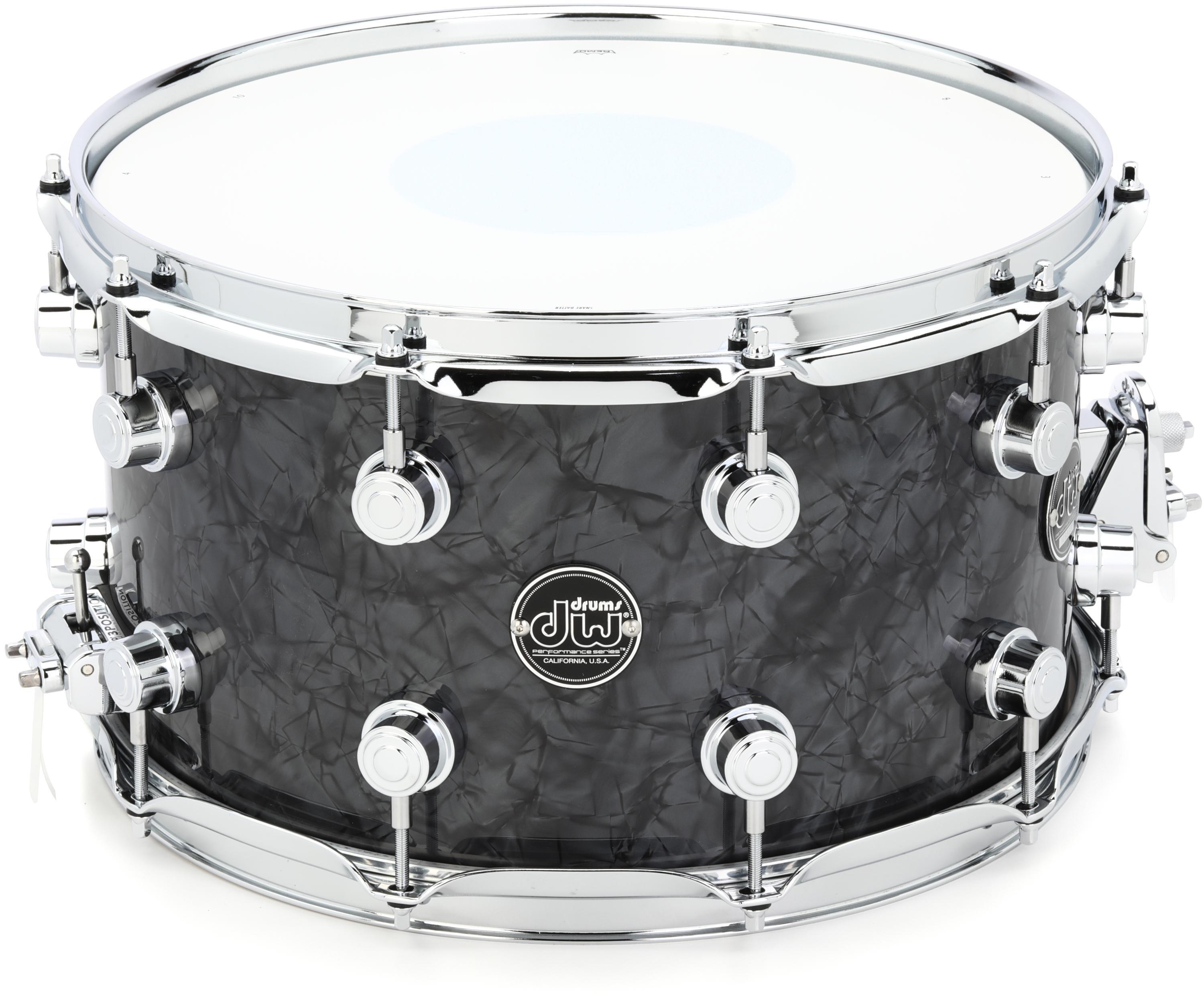 DW Performance Series Maple Snare Drum - 8 inches x 14 inches, Black Diamond FinishPly | Sweetwater