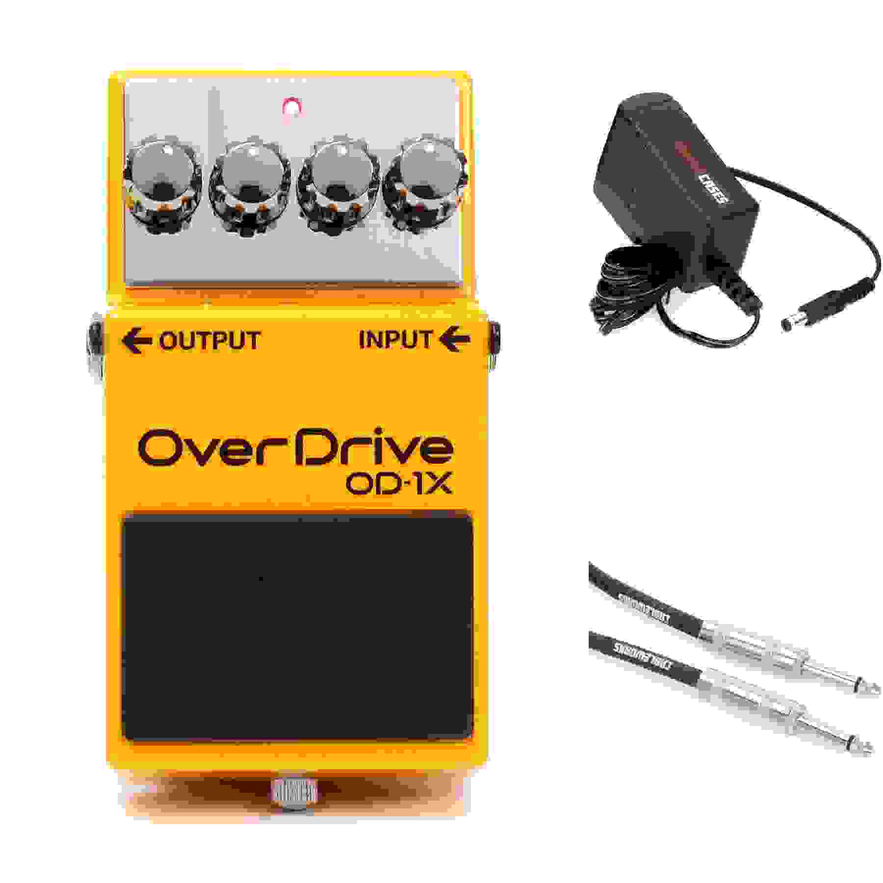 Boss OD-1X Overdrive Pedal with Power Supply and Cable | Sweetwater