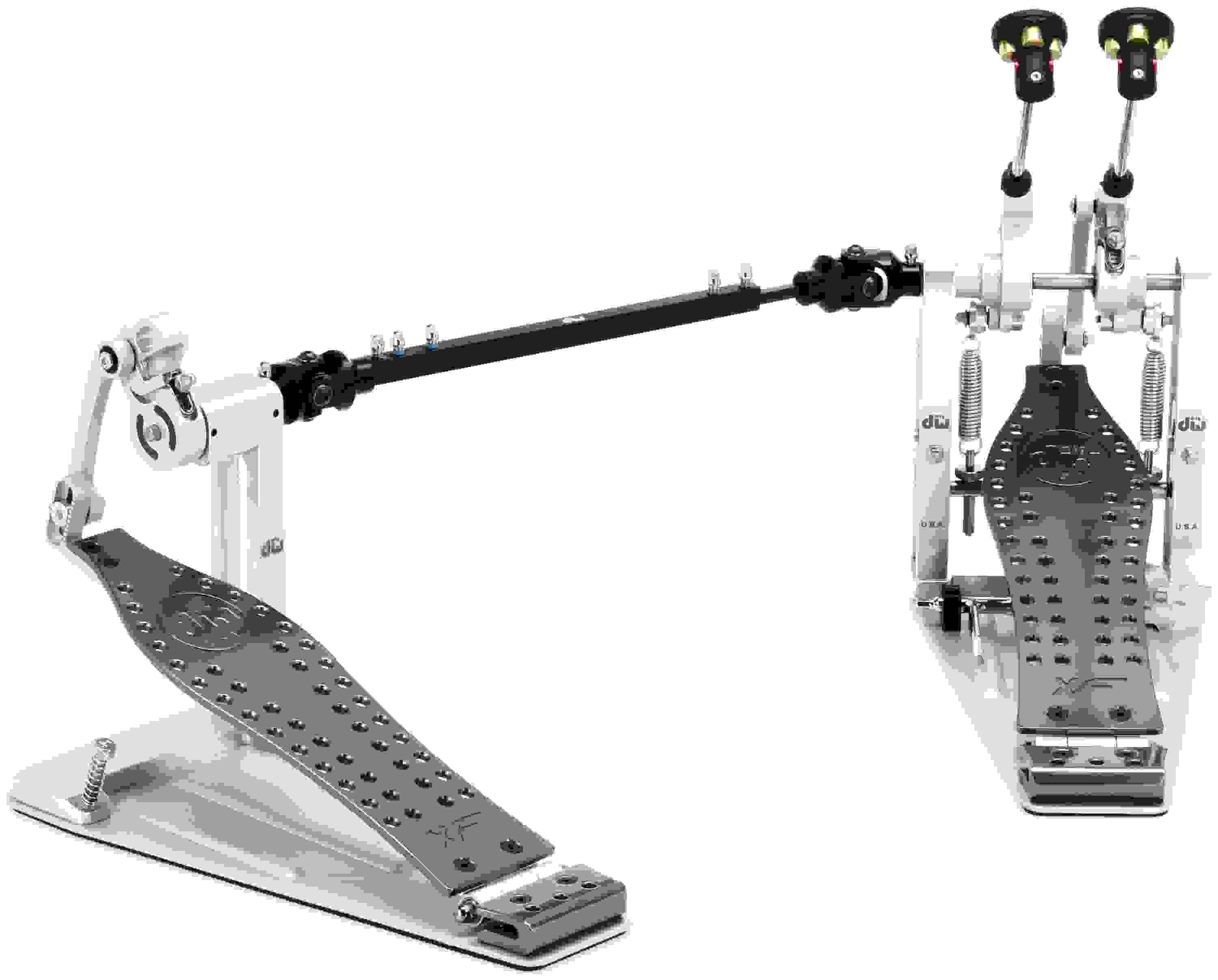 DW DWCPMDD2XF MDD Machined Direct Drive Double Bass Drum Pedal with Extended Footboard ...