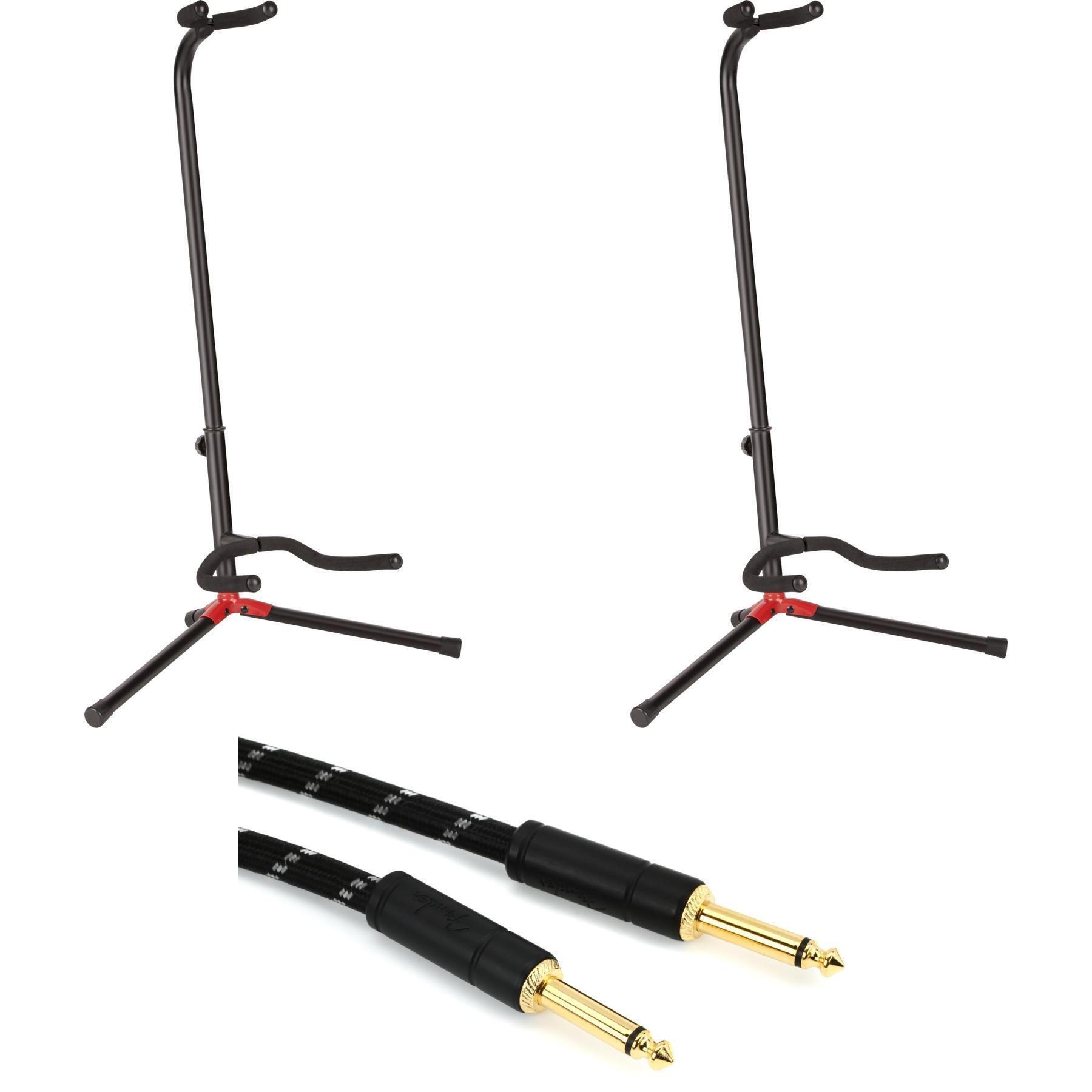 Fender Adjustable Guitar Stand (2 Pack) with Cable | Sweetwater