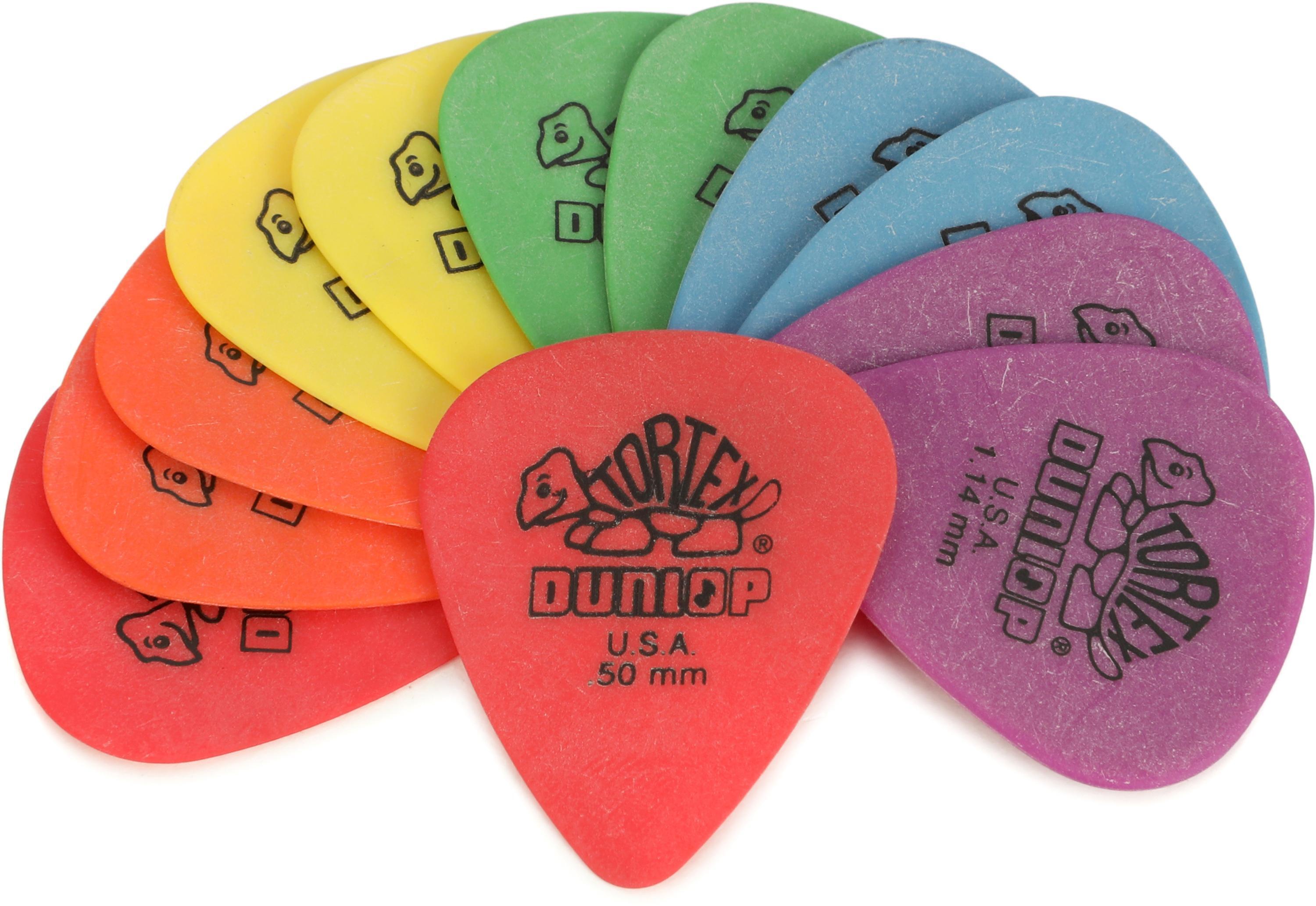 Dunlop Tortex Standard Guitar Pick Variety Pack - .50mm-1.14mm ...