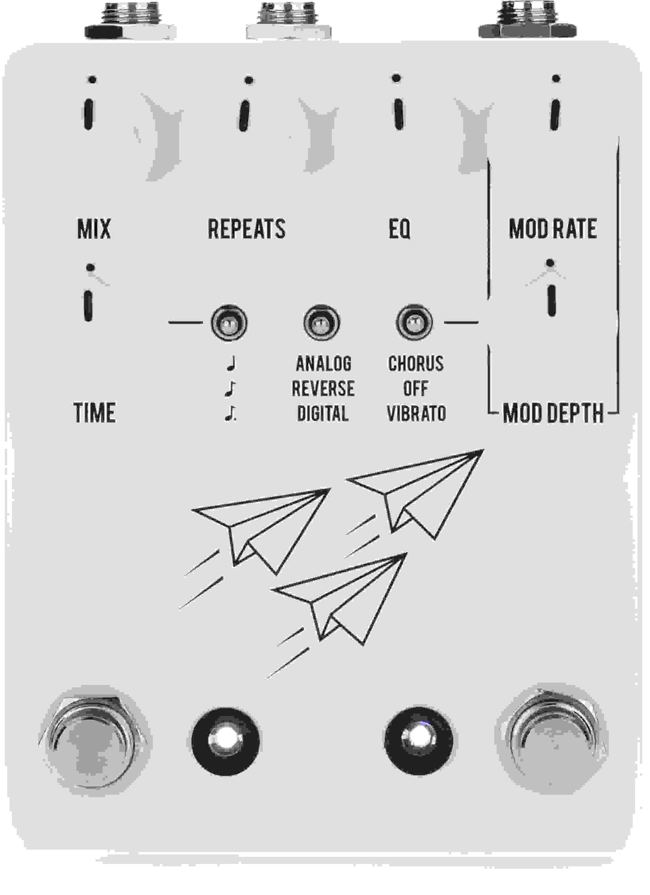 JHS Flight Delay Pedal - White | Sweetwater