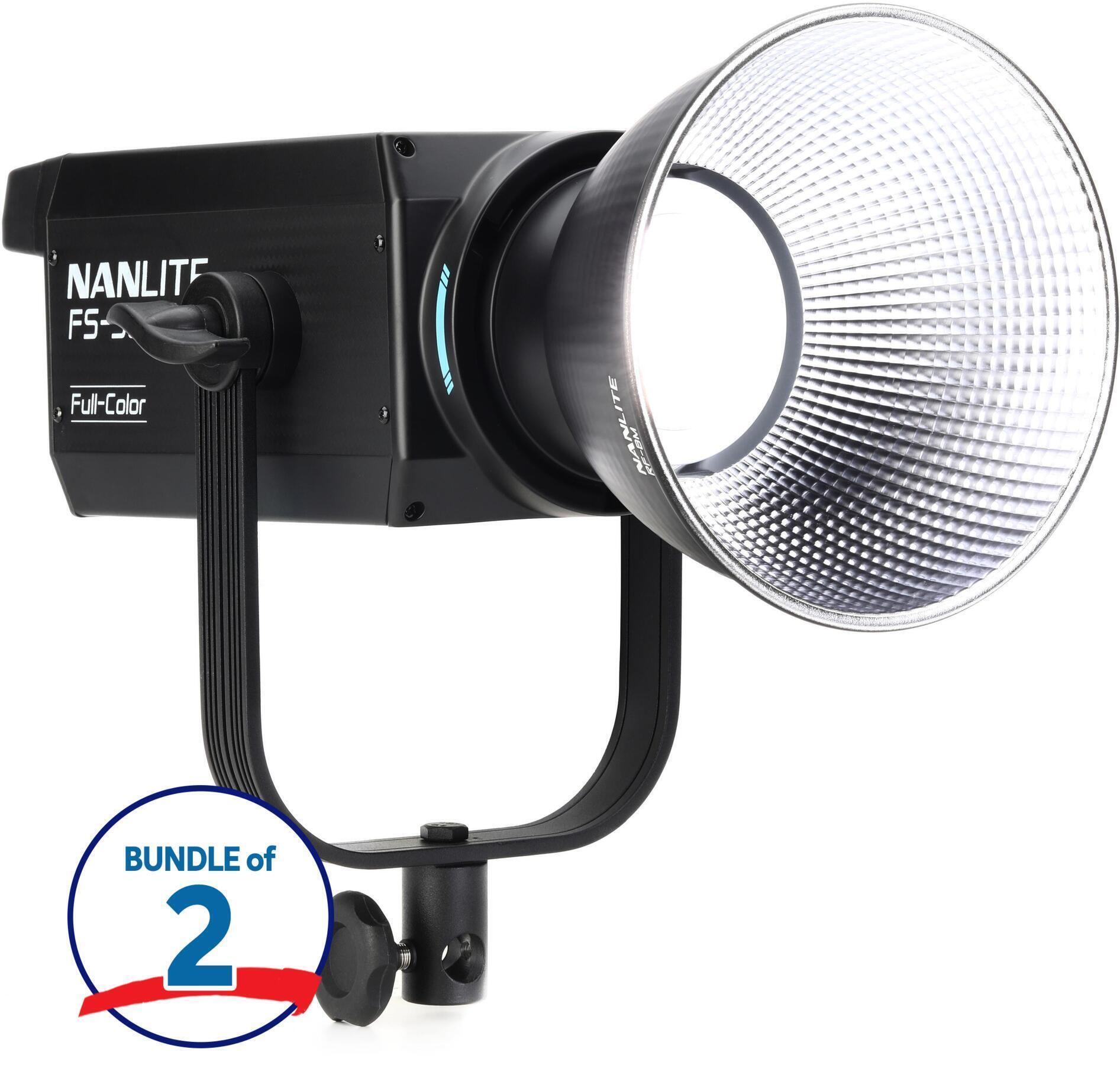 Nanlite FS-300C AC-powered RGBW Color LED Monolight (2 Pack) | Sweetwater