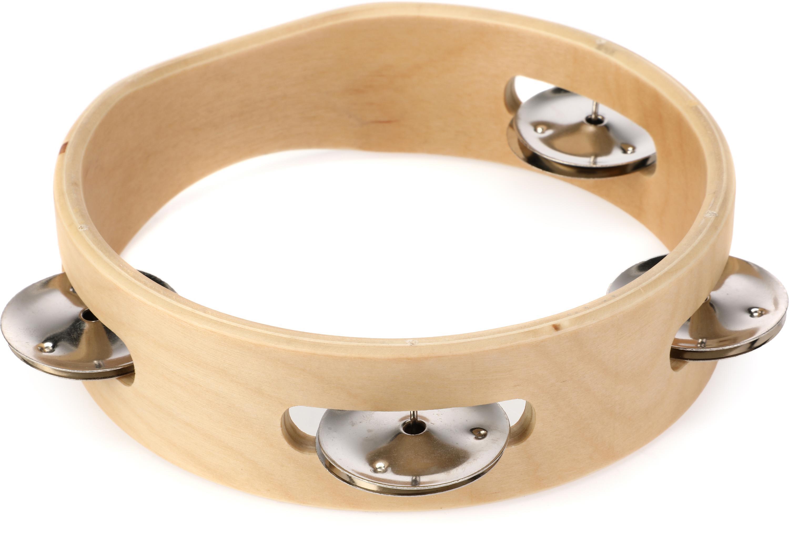 Nino Wood Tambourine - 6-inch Single Row | Sweetwater