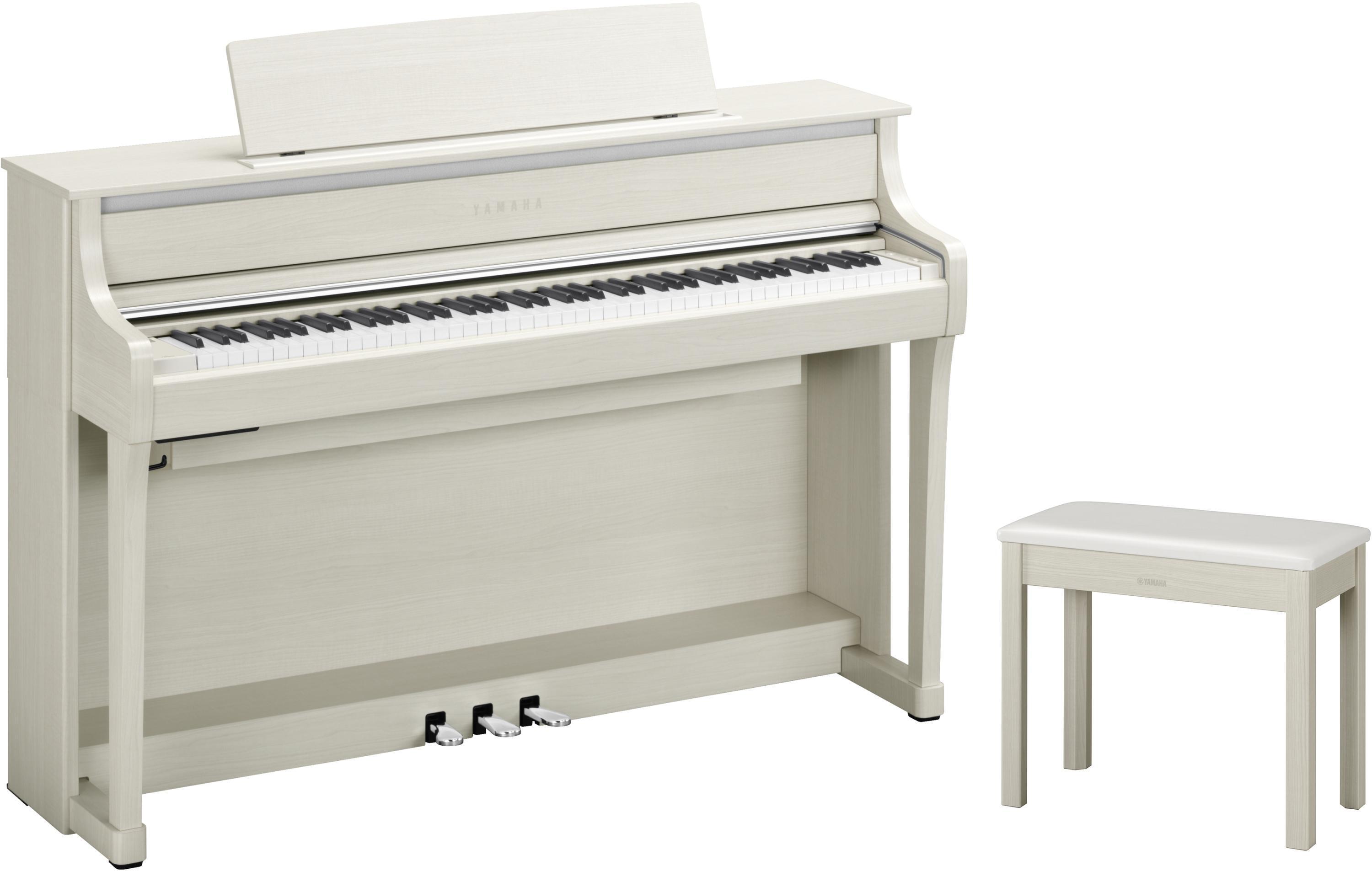 Yamaha Clavinova CLP-875 Console Digital Piano with Bench - White Birch | Sweetwater