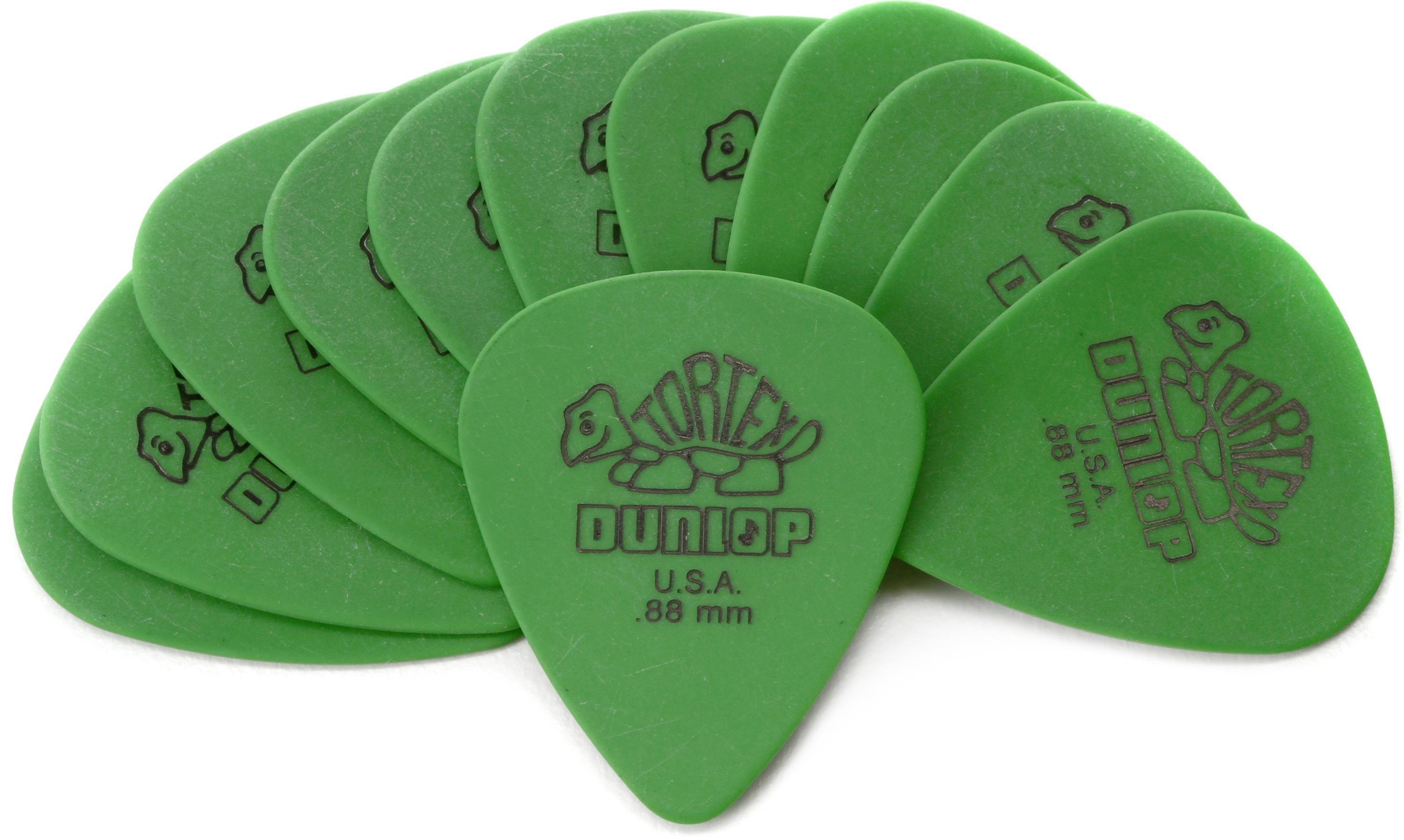 Dunlop Tortex Standard Guitar Picks - .88mm, Green, 12-pack | Sweetwater