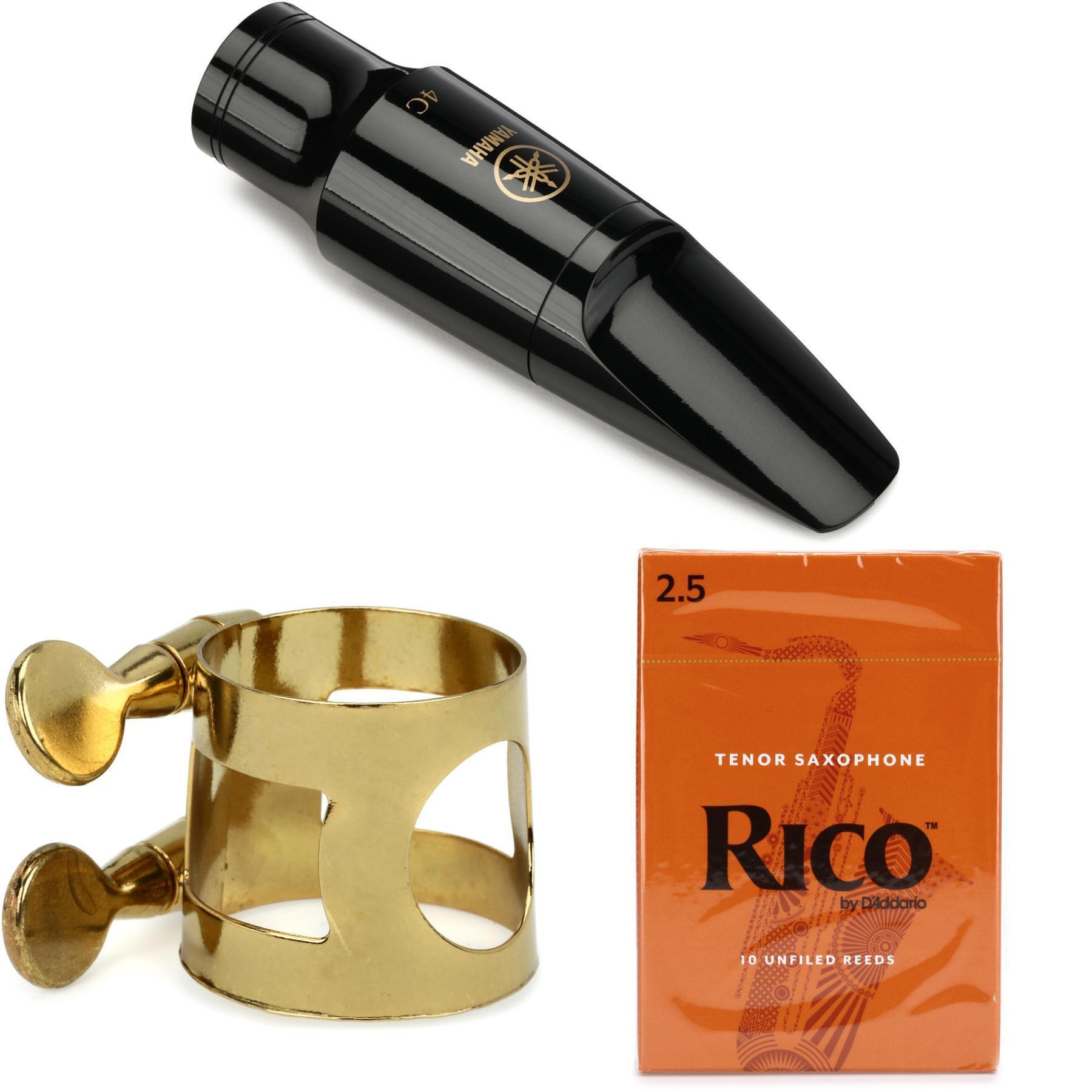 D'Addario YAC TS4C Tenor Saxophone Mouthpiece, Ligature, and Reeds ...