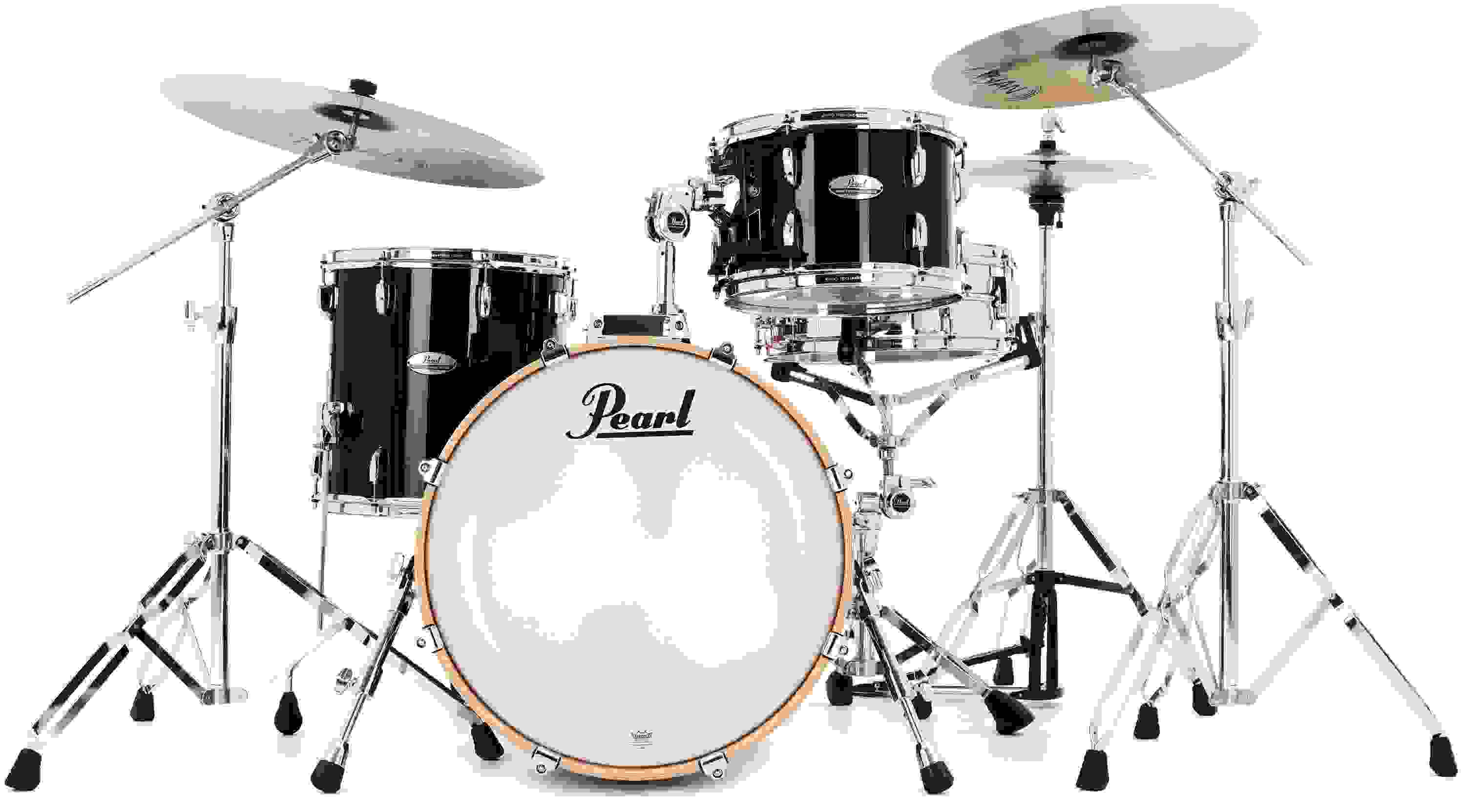Pearl Professional Maple 3-piece Shell Pack - Piano Black | Sweetwater