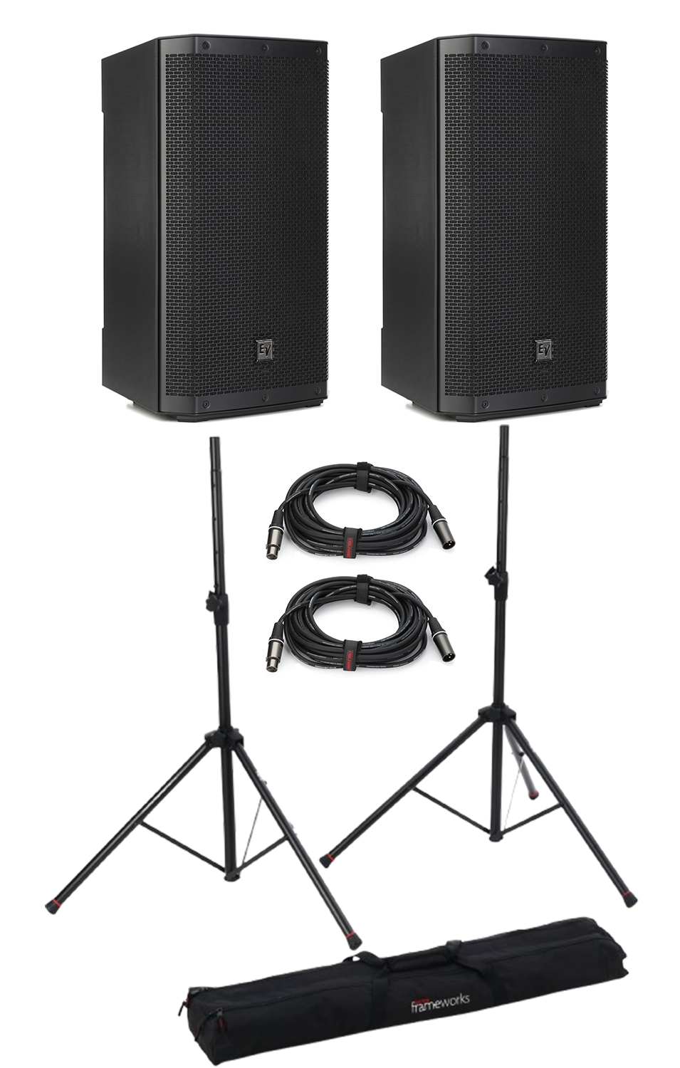 Electro-Voice ZLX-12P-G2 1000W 12-inch Powered Speakers with Stands and ...