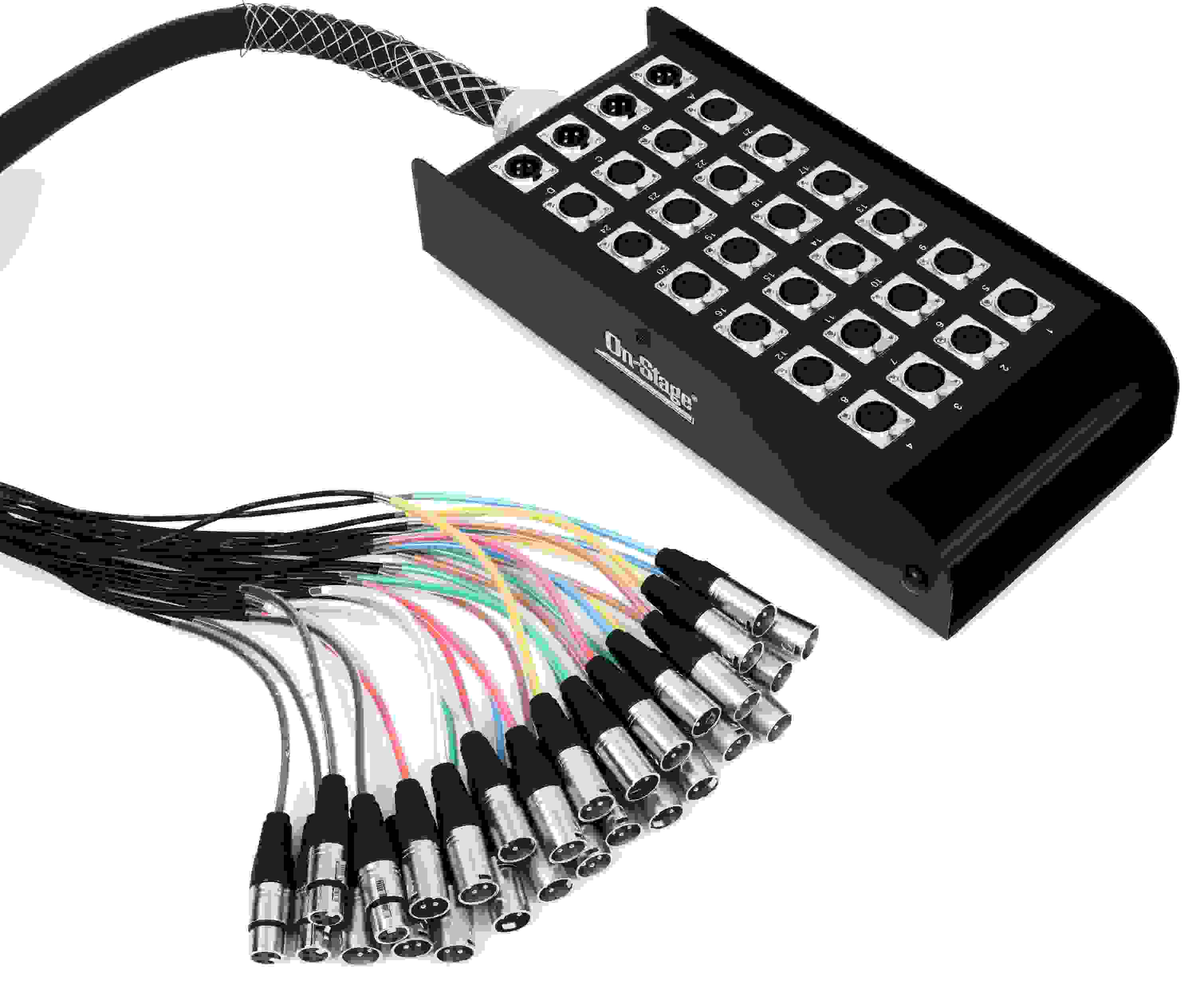 On-Stage SNK244100V2 24x4 XLR Stage Snake - 100 foot | Sweetwater