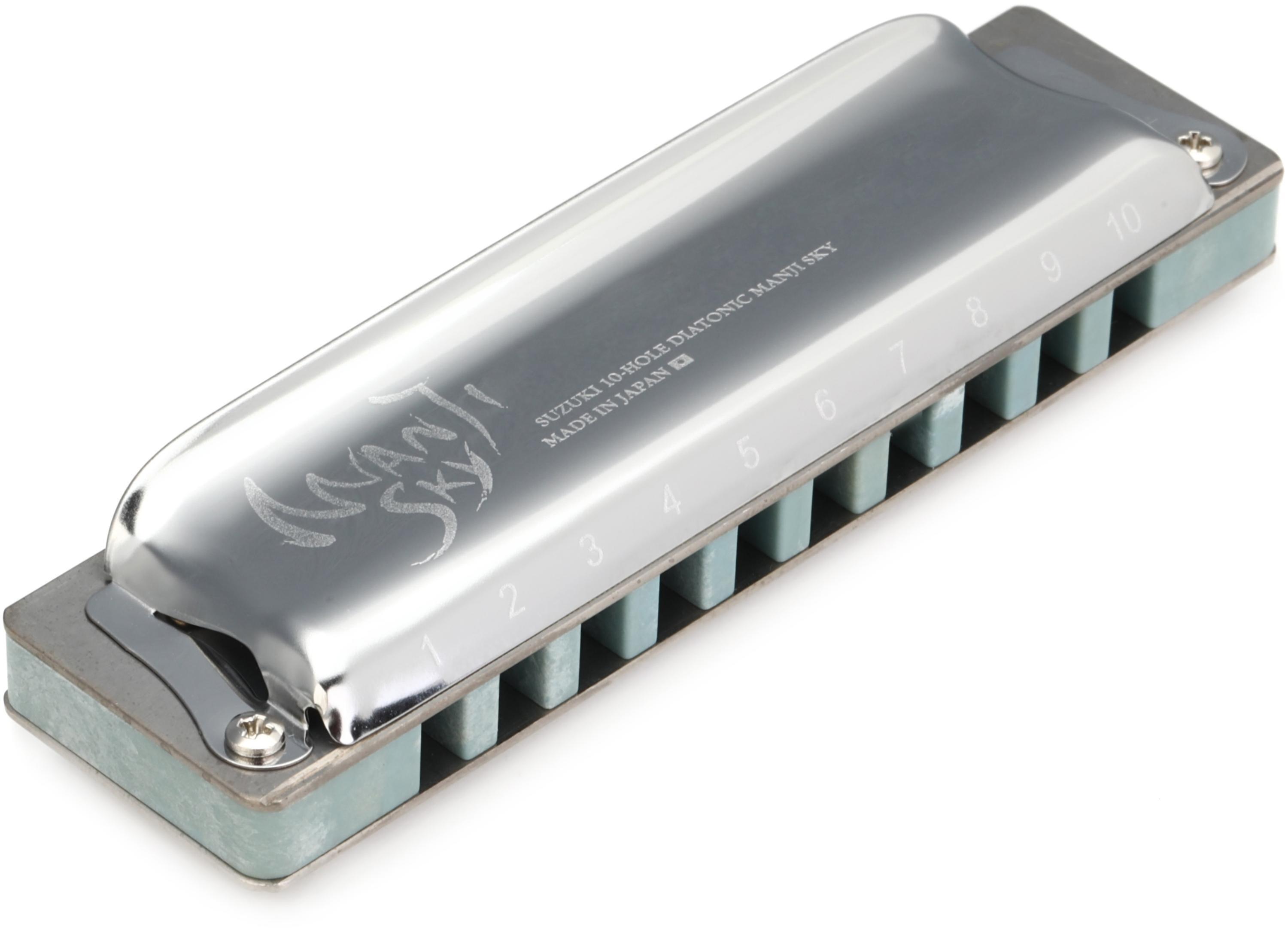 Suzuki M-20s Manji Sky 10-hole Diatonic Harmonica - A Major | Sweetwater