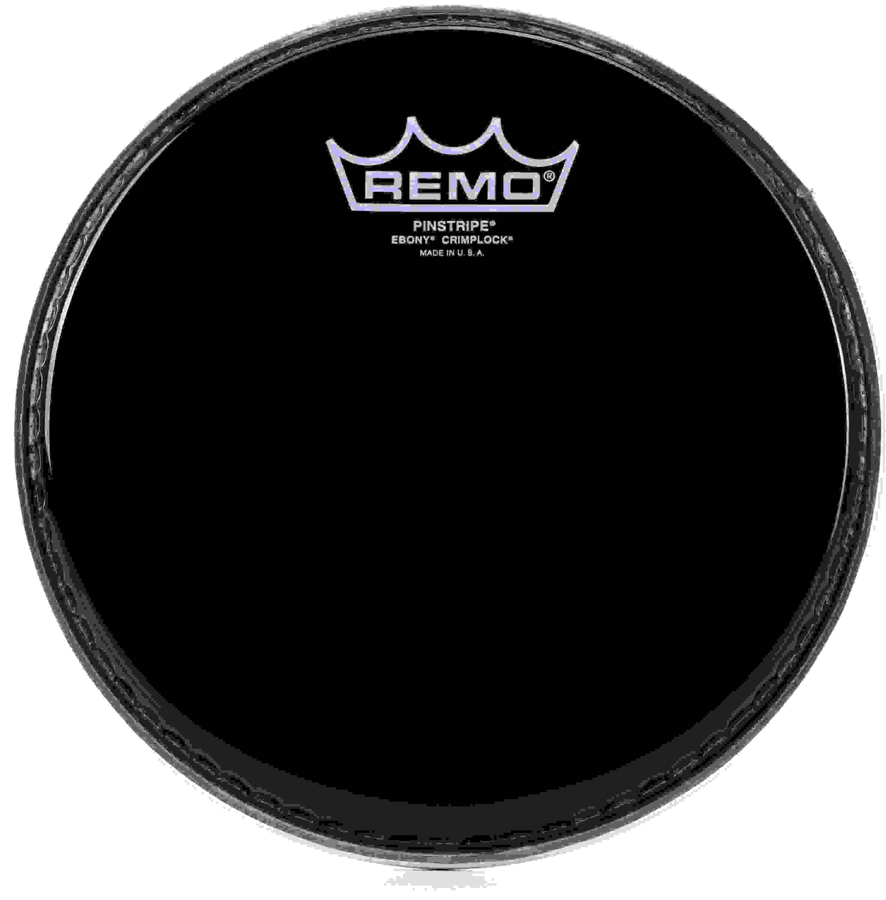 Remo Pinstripe Ebony Crimplock Tenor Drumhead - 8 inch | Sweetwater