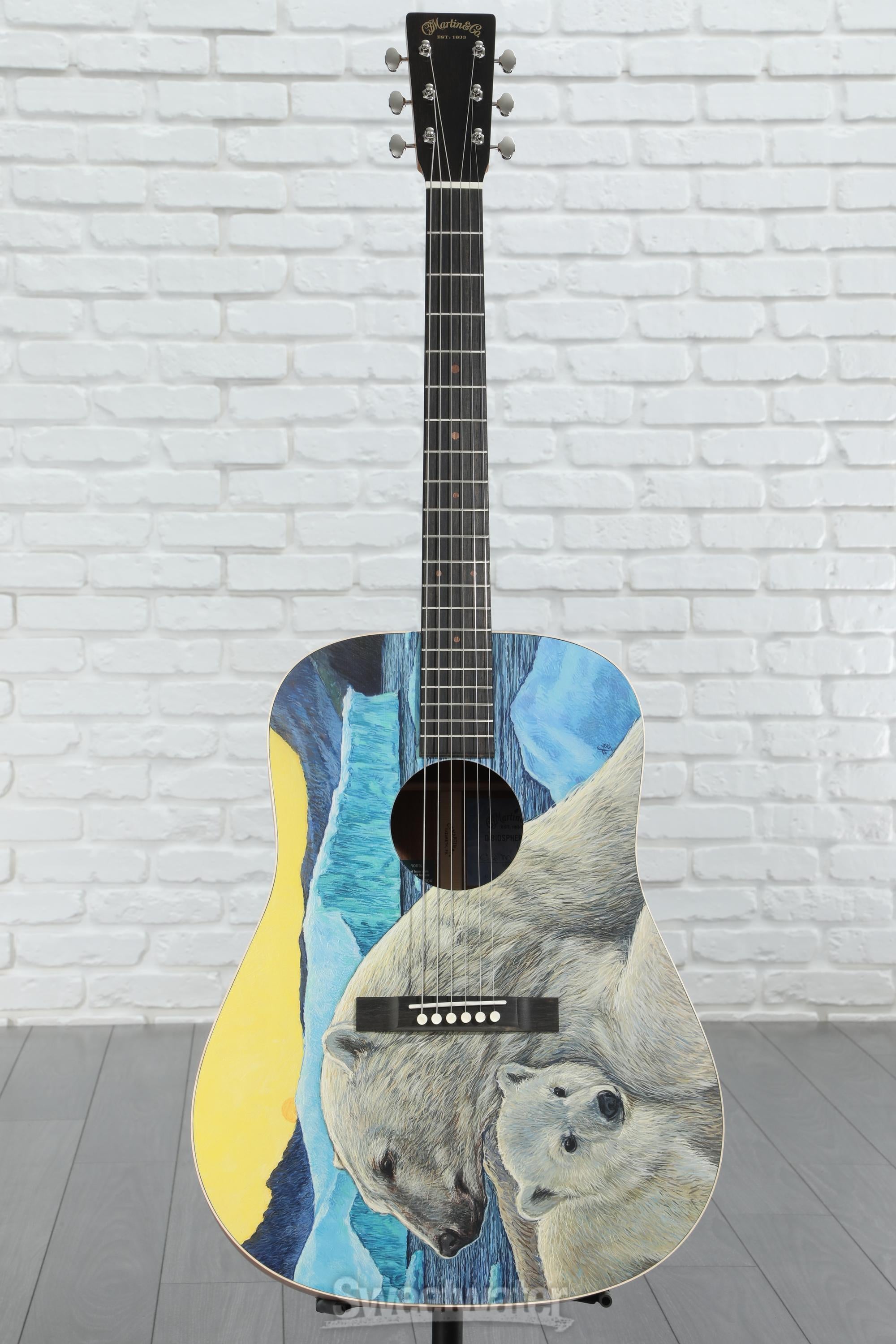 Martin D Biosphere III Acoustic Guitar - Printed Top with Polar Bear ...