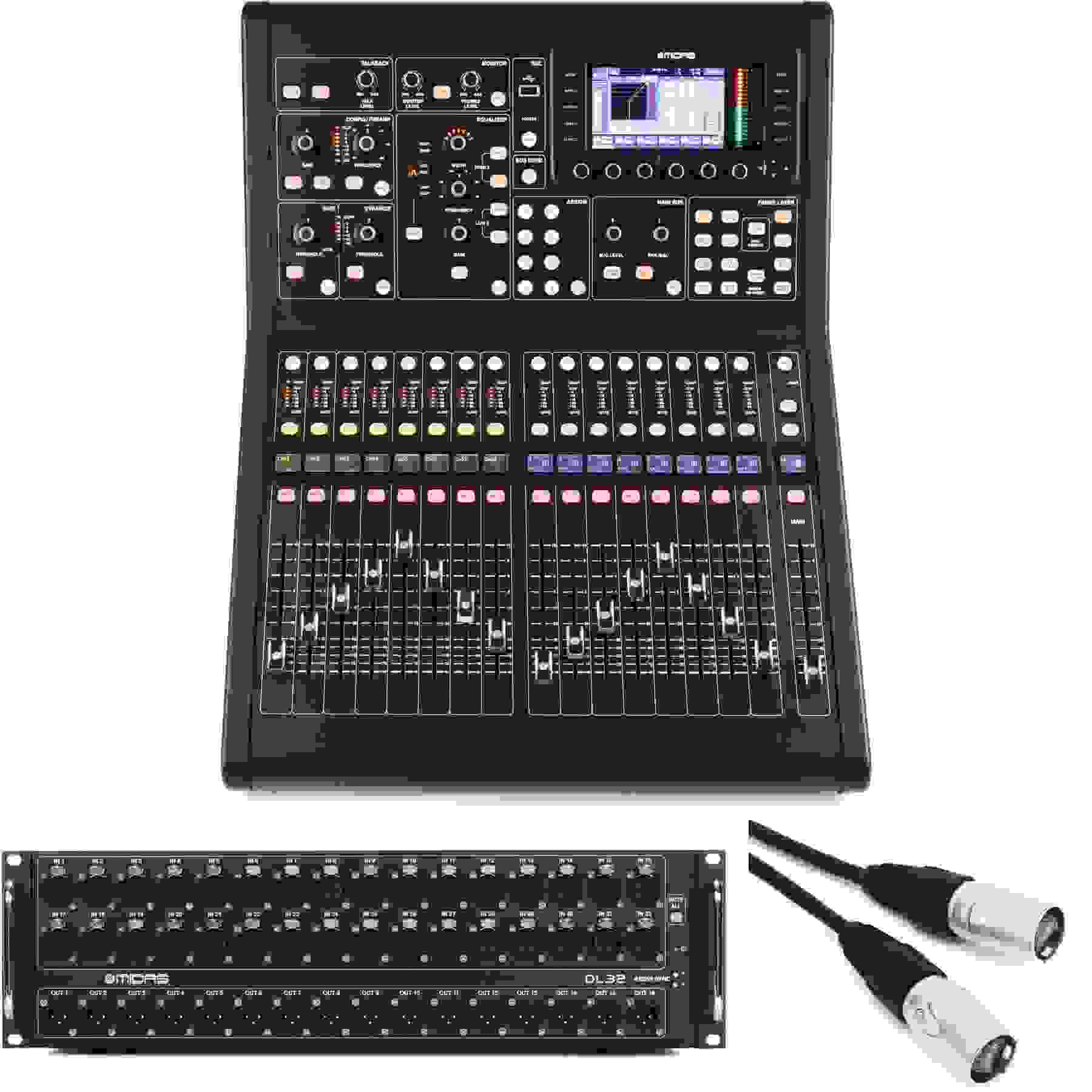 Midas M32R LIVE 40-channel Digital Mixer and DL32 32-input/16-output Stage Box | Sweetwater