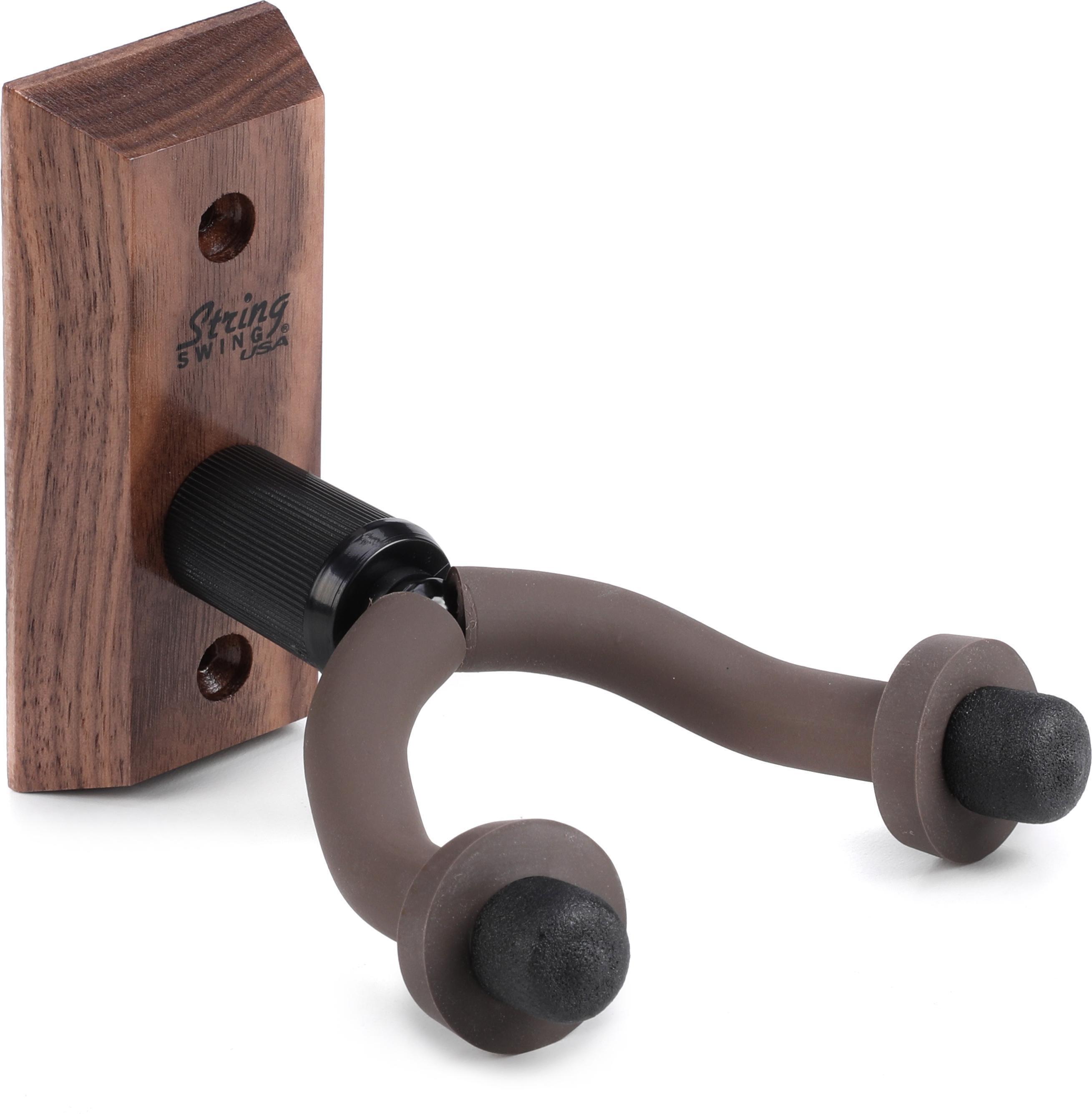 String Swing CC01 Wall Mount Classical Guitar Hanger - Black Walnut ...