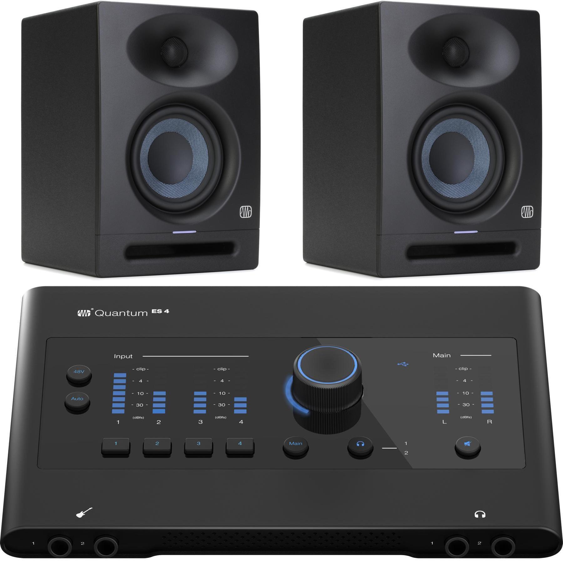 PreSonus Quantum ES 4 USB-C Audio Interface and Eris Studio 4 4.5-inch ...