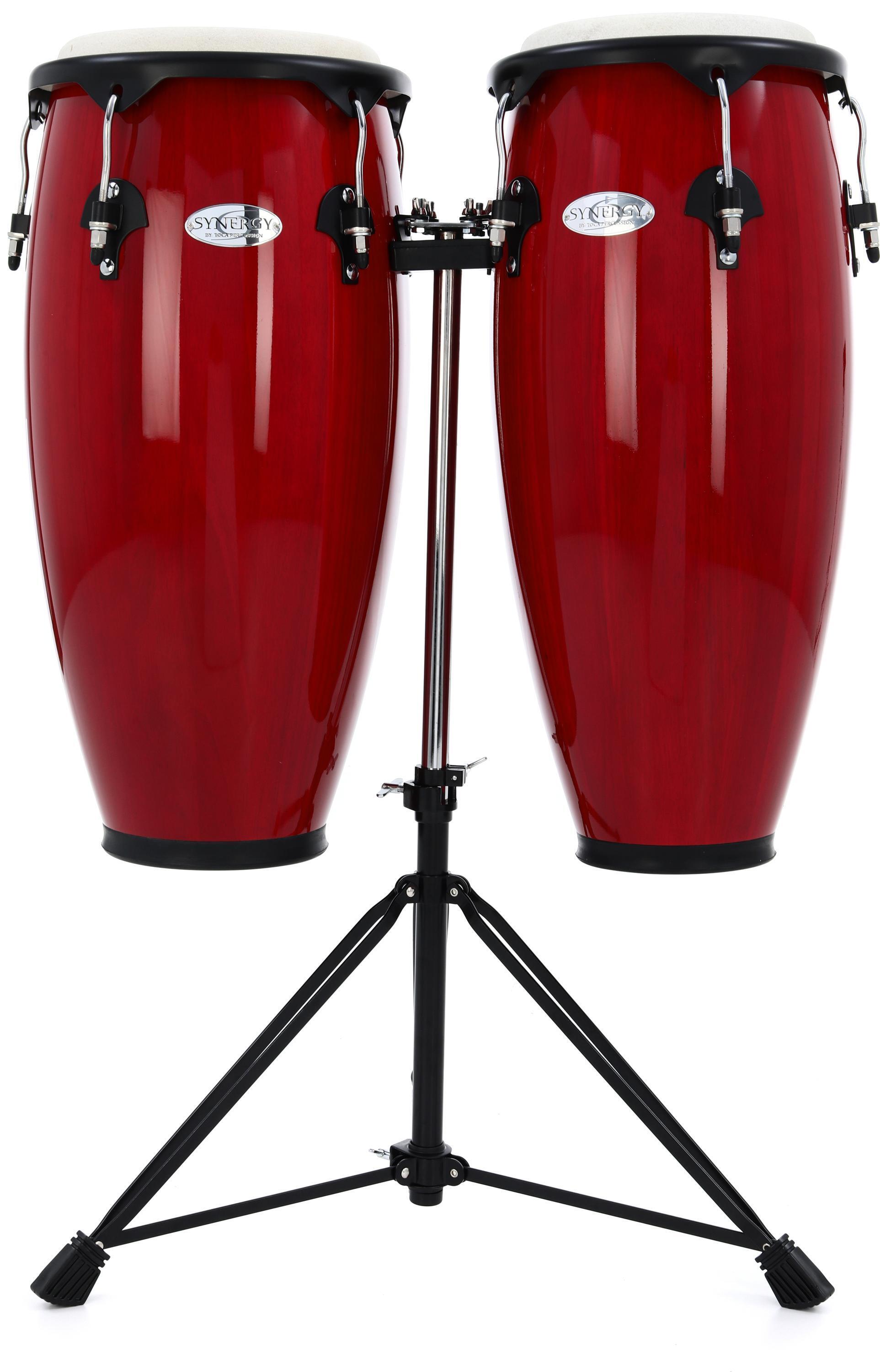 Toca Percussion Synergy Wood Congas - Rio Red | Sweetwater