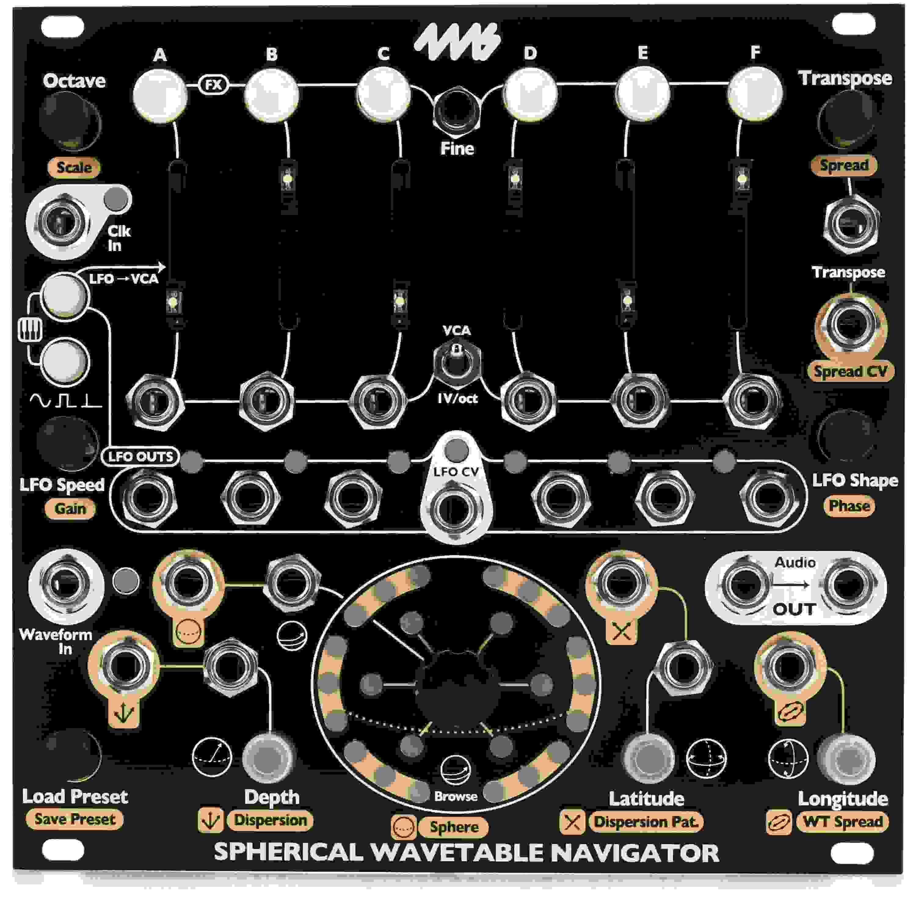 4ms Spherical Wavetable Module Eurorack Module | Sweetwater