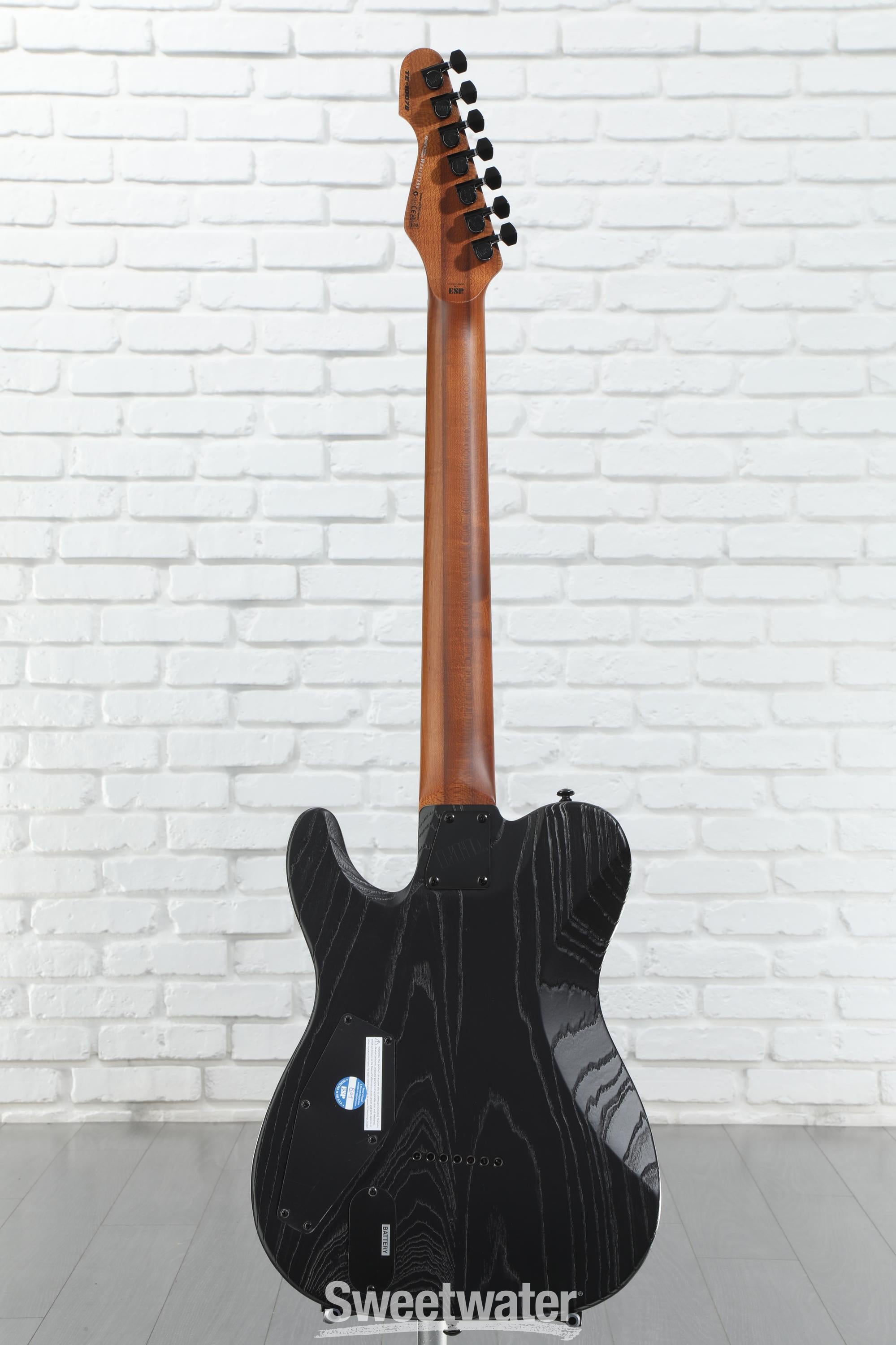 ESP LTD TE-1007B 7-string Baritone Electric Guitar - Black Blast ...