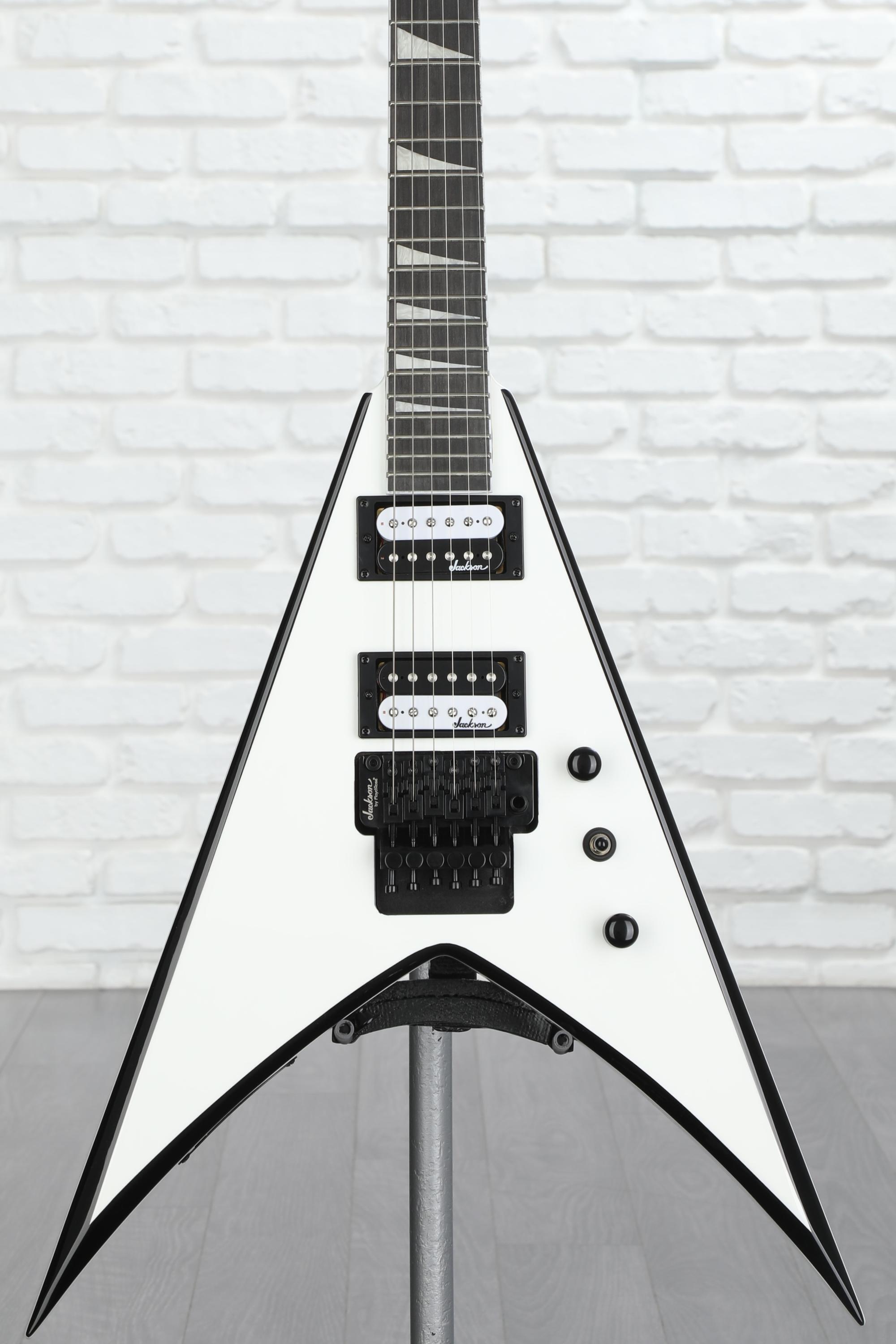 Jackson JS Series King V JS32 - White with Black Bevels | Sweetwater