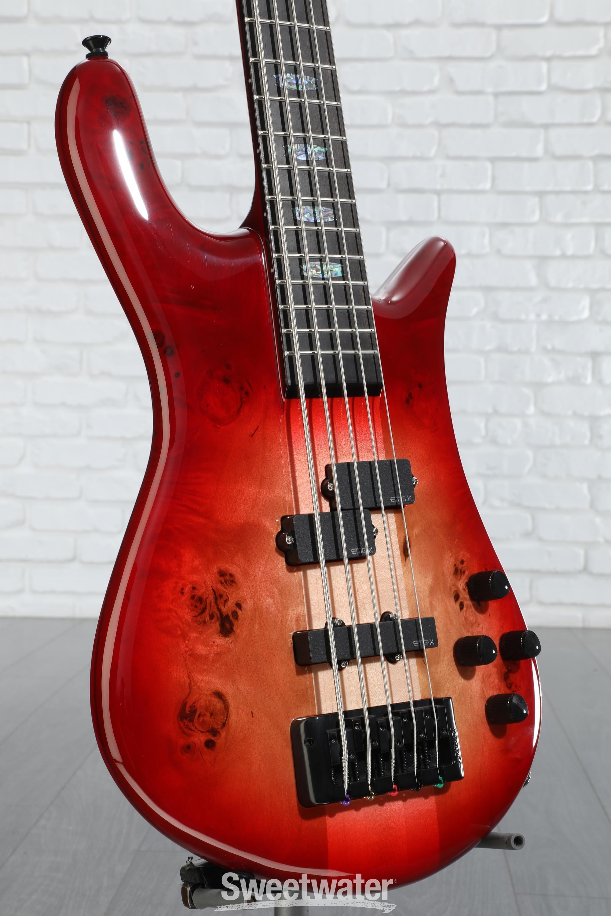 Spector Euro 5 CST Electric Bass Guitar - Natural Red Burst | Sweetwater