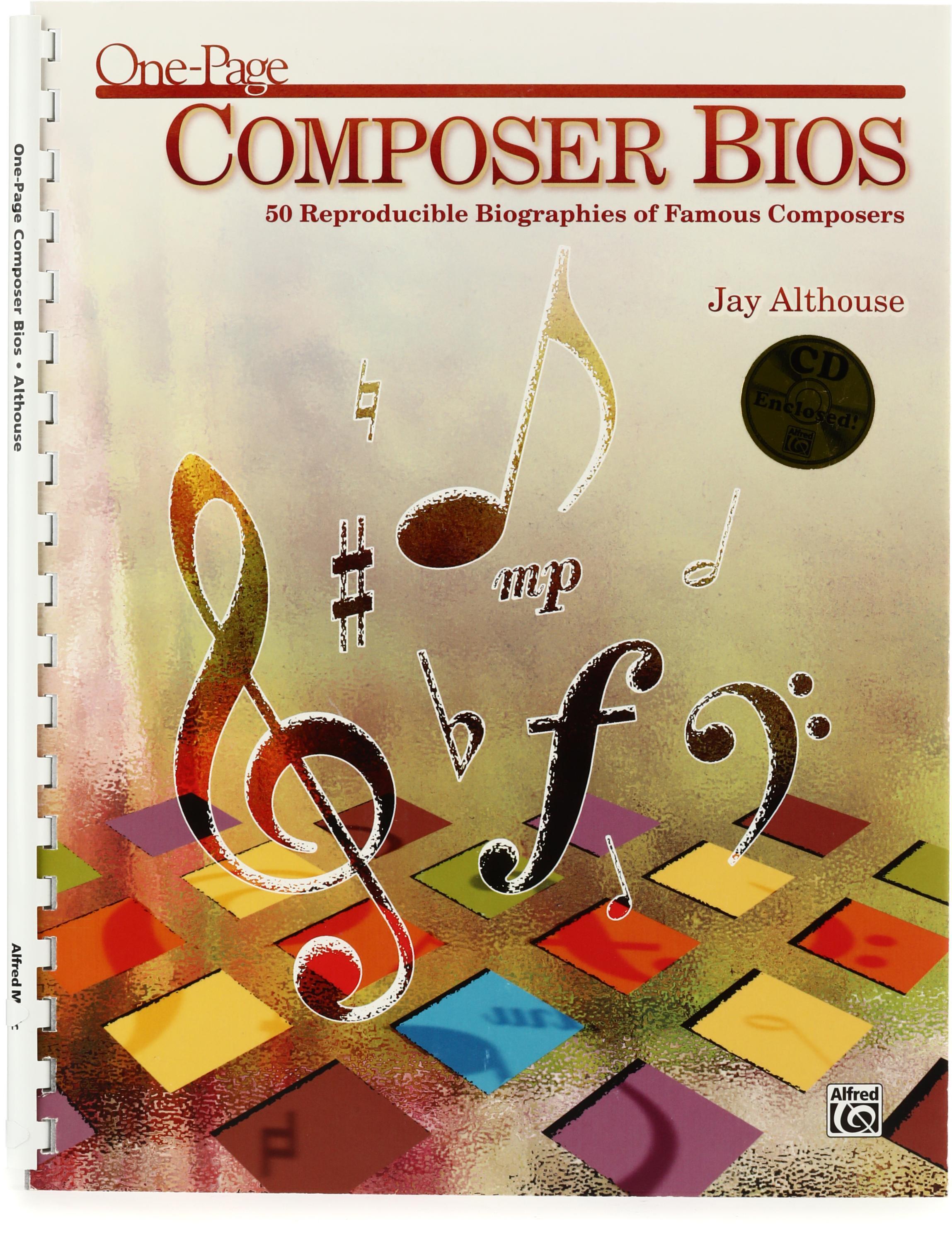 Alfred One-Page Composer Bios: 50 Reproducible Biomous Composers Book ...