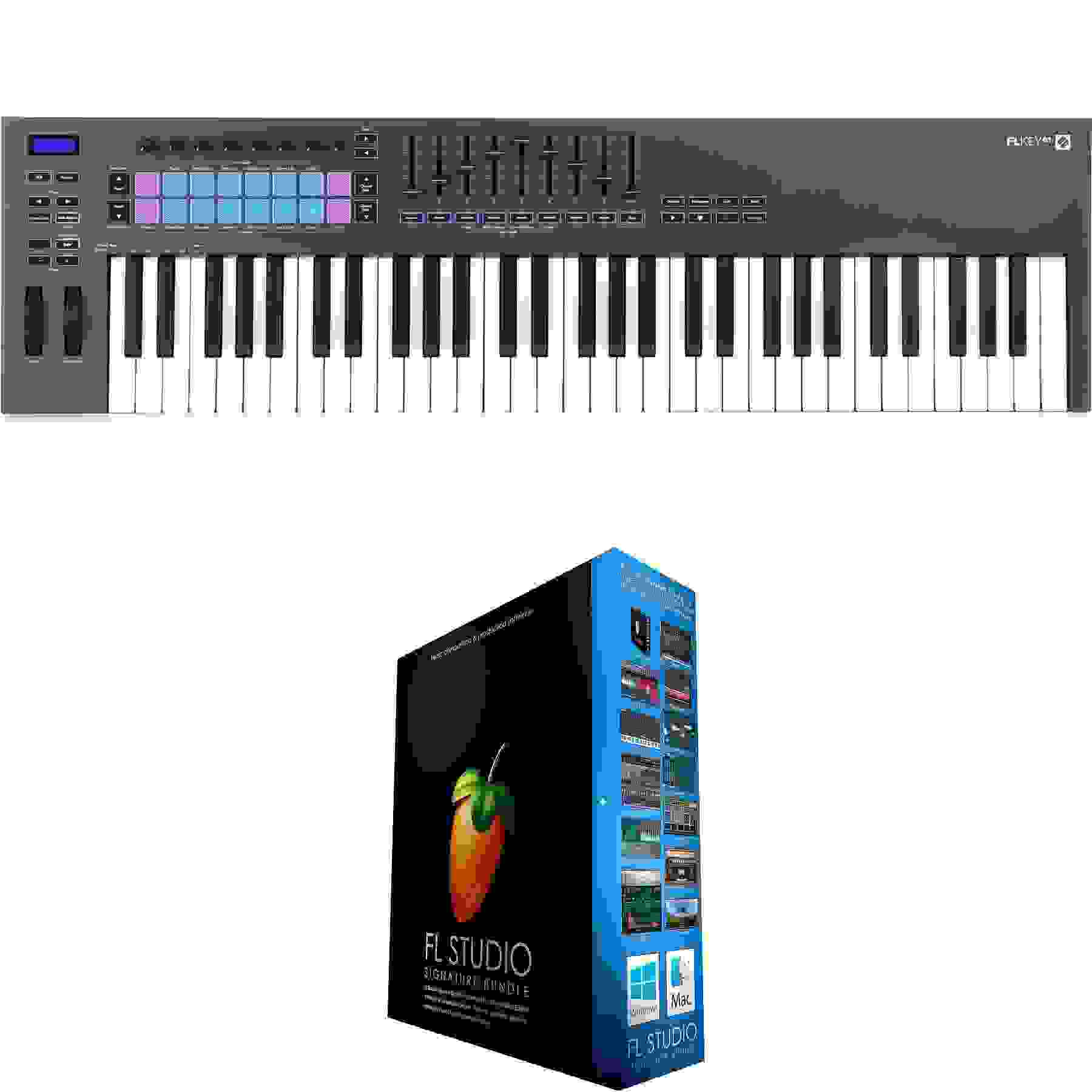Novation FLkey 61 Keyboard Controller and FL Studio Signature Edition ...