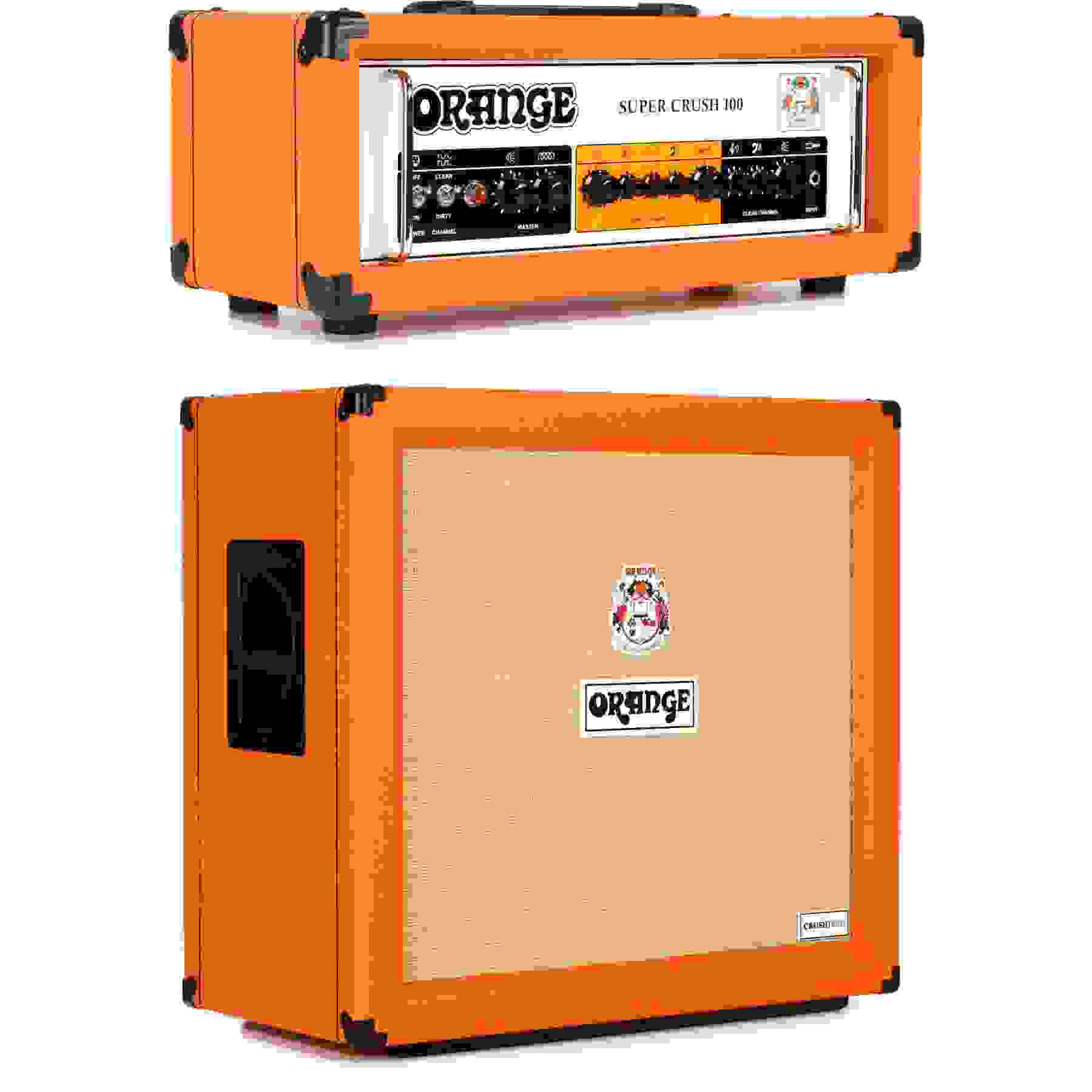 Orange Super Crush 100 - 100-watt Solid-state Head with 240-watt 4x12 ...