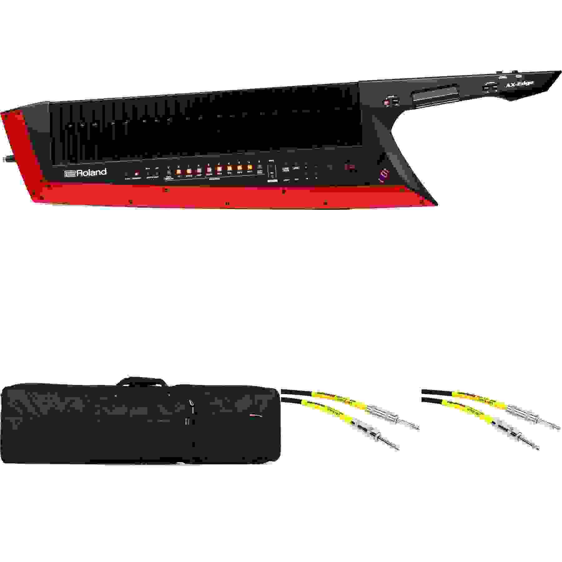Roland AX-Edge 49-key Keytar Synthesizer Stage Bundle - Black | Sweetwater