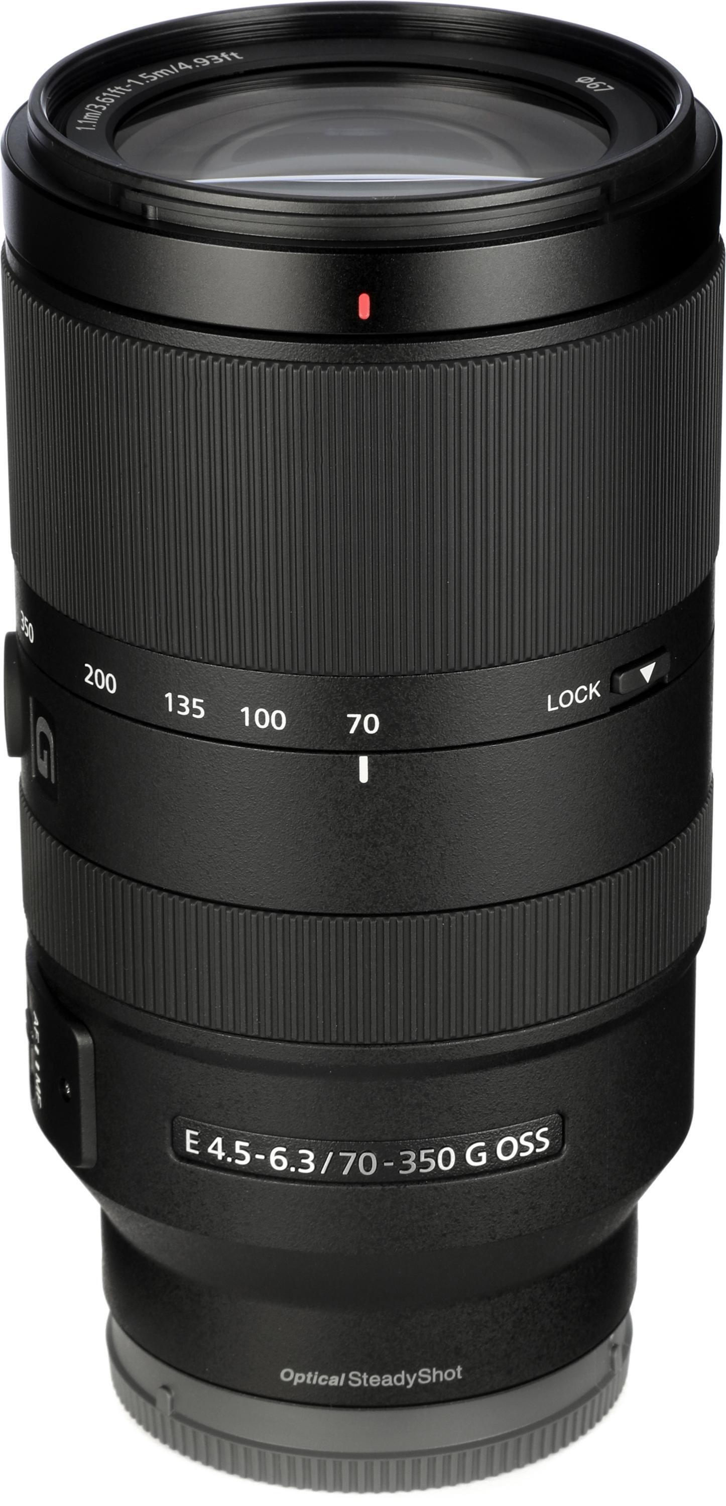 Sony SEL70350G E 70mm-350mm F4.5-6.3 G OSS APS-C Telephoto Zoom G Lens ...
