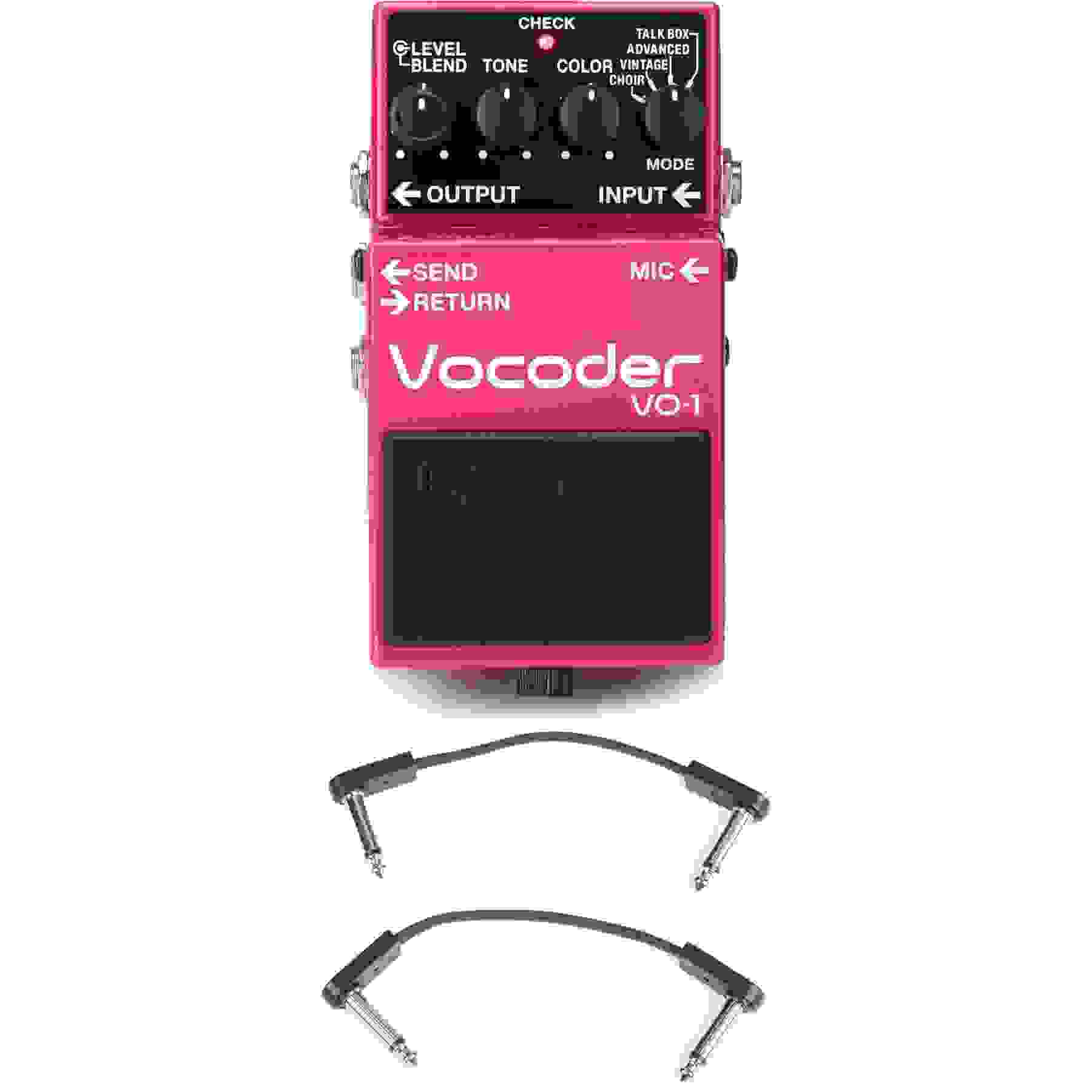 Boss VO-1 Vocoder Pedal with EBS Patch Cables | Sweetwater