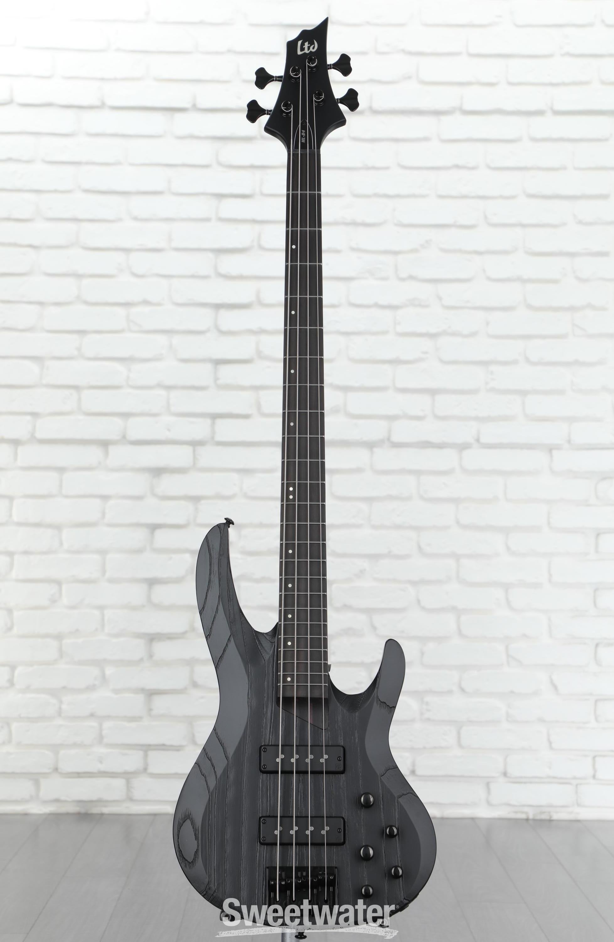 ESP LTD Signature Mike Leon B-4 Bass Guitar - Black Blast | Sweetwater