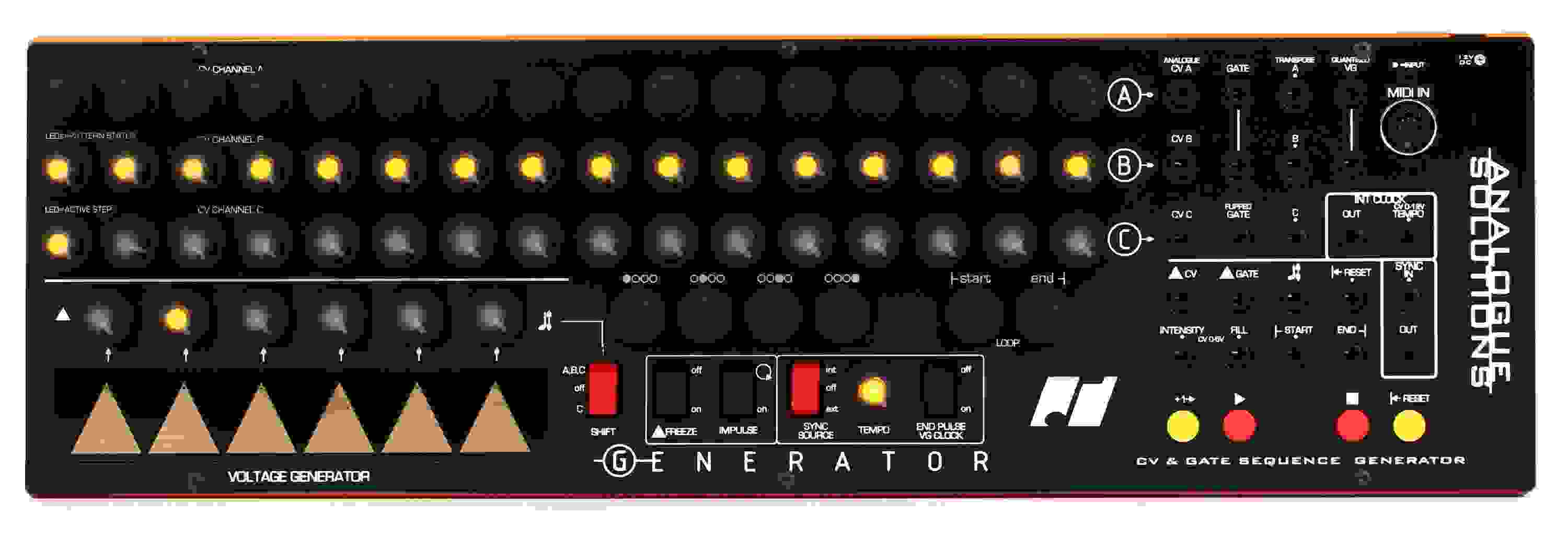 Analogue Solutions Generator Analog Step Sequencer Module | Sweetwater