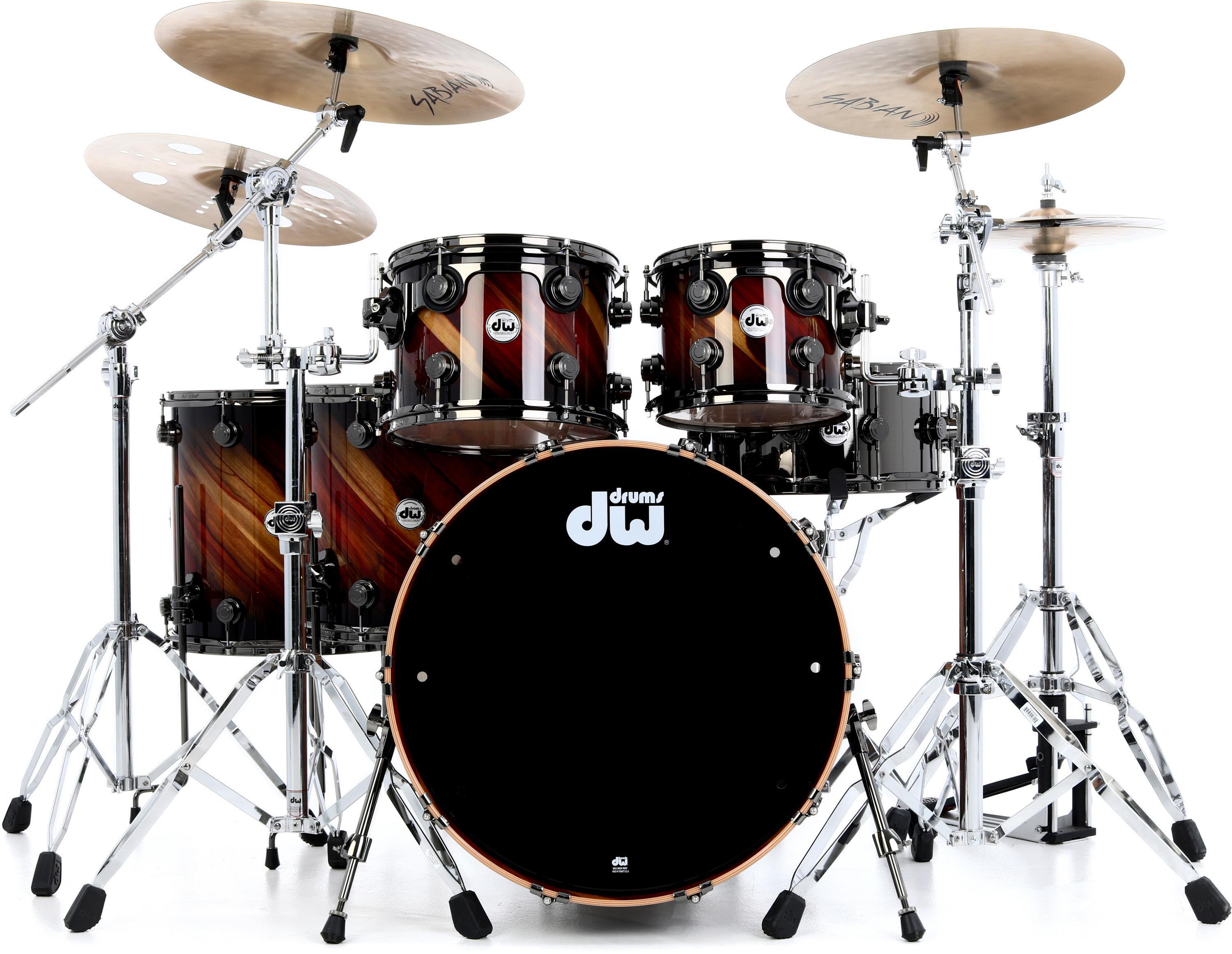 DW Collector's Series Exotic 5-piece Shell Pack - Quick Candy Black ...