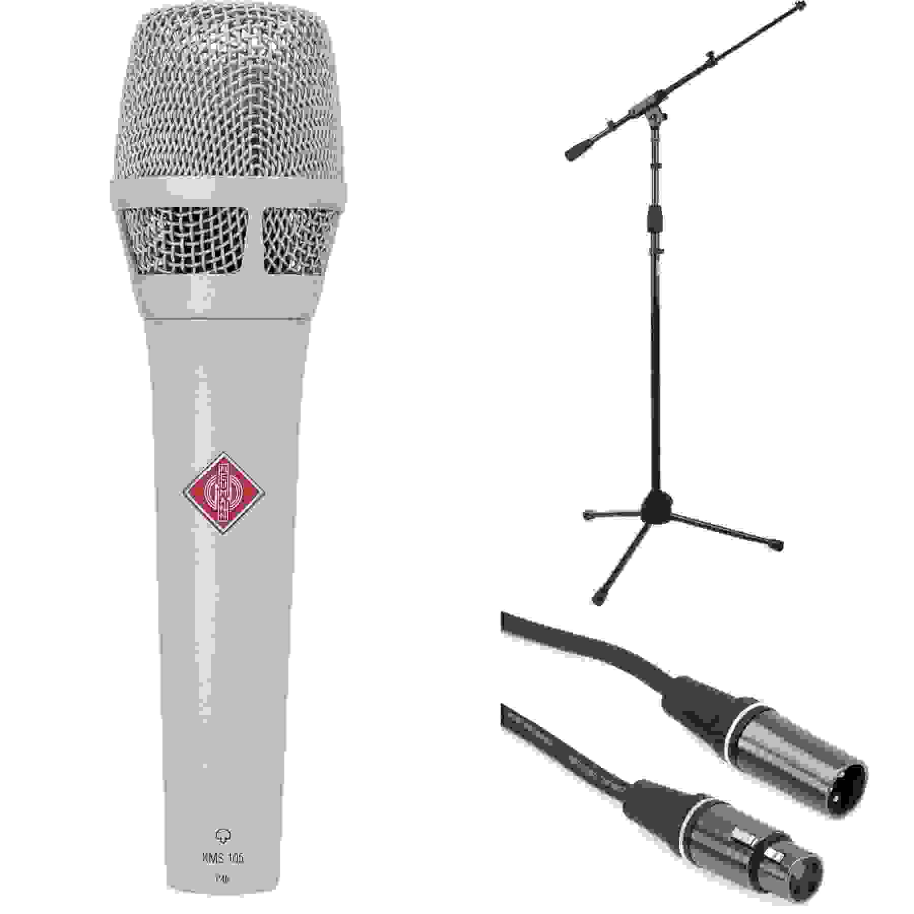 Neumann KMS 105 Microphone Bundle with Stand and Cable - Nickel ...