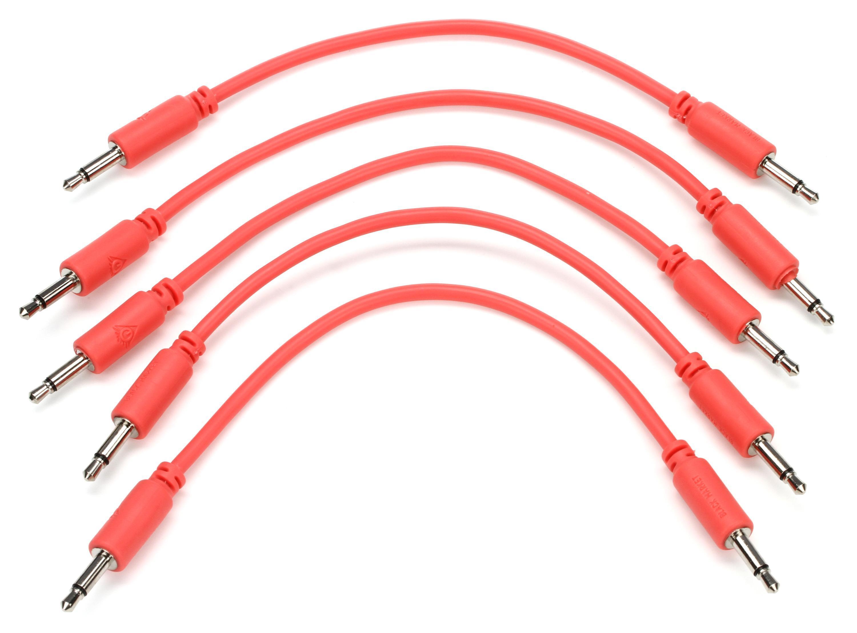 Black Market Eurorack Patch Cable 5-pack - 9cm Peach | Sweetwater