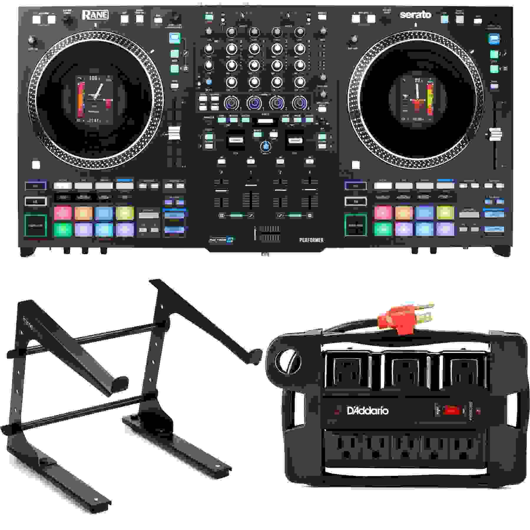 Rane Performer 4-channel Motorized DJ Controller Laptop Stand Bundle ...