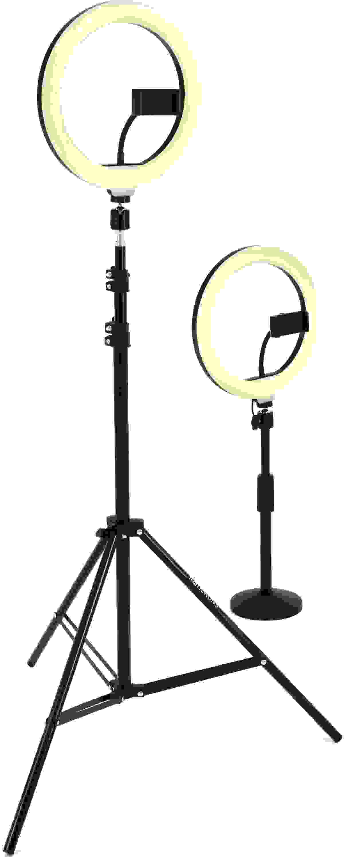 Gator 2-pack 10-inch Ring Light Set with Desk and Tripod Stands ...