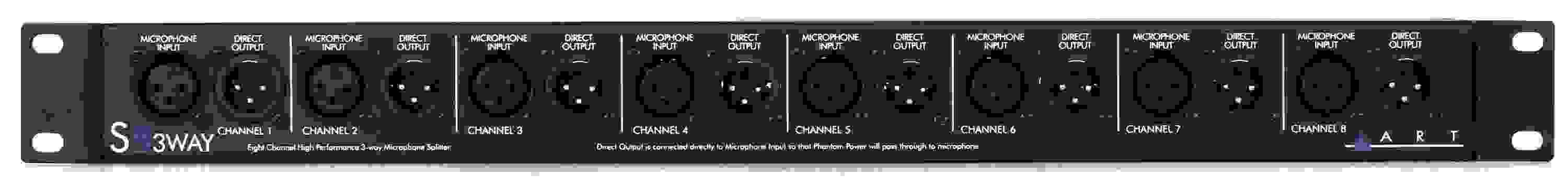 ART S8-3WAY 8-channel 3-way Microphone Splitter | Sweetwater