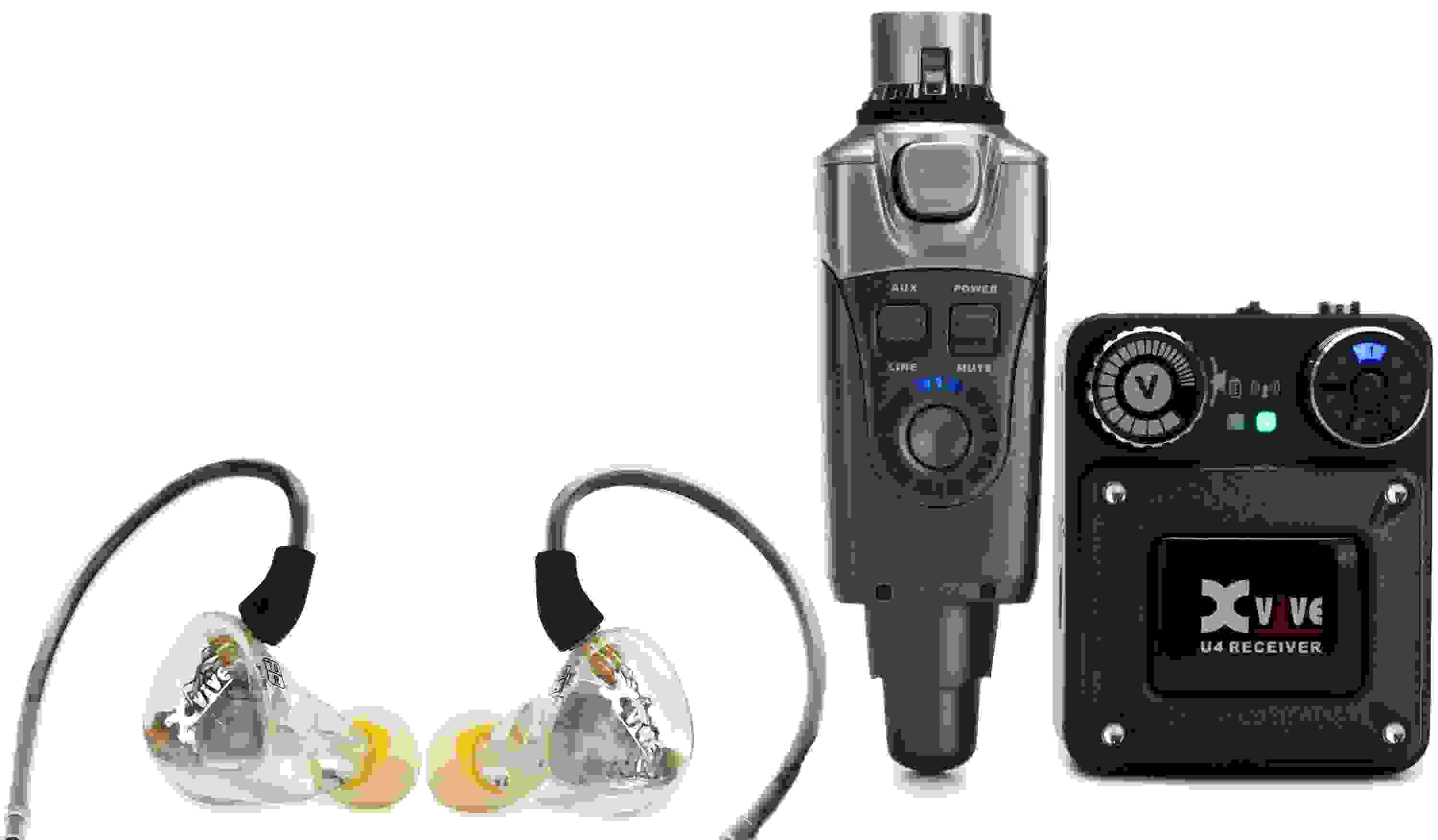 Xvive U4 Wireless In-ear Monitoring System with T9 Earphones | Sweetwater