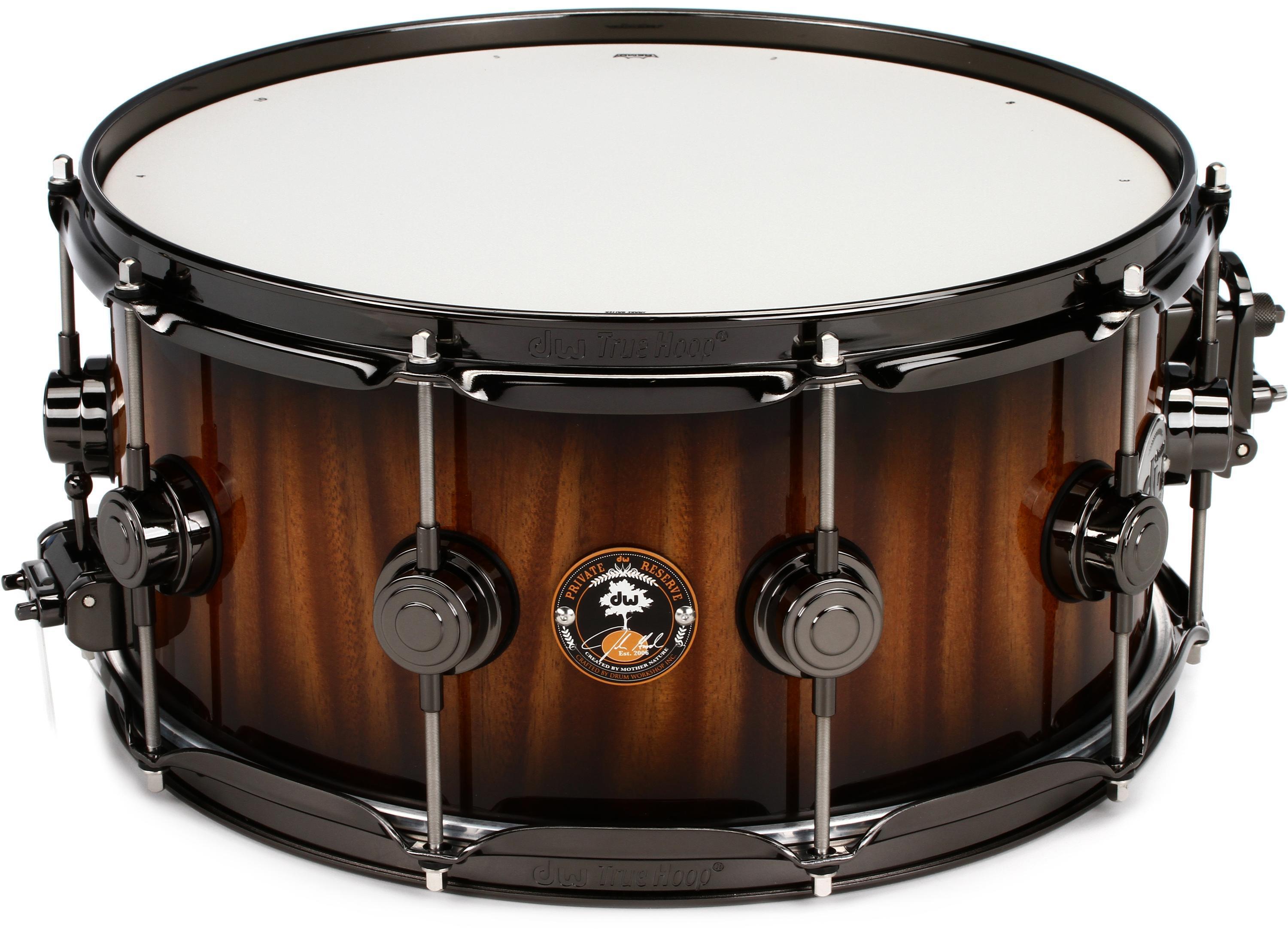 DW Private Reserve Snare Drum - 6.5 x 14-inch - Natural to Candy Black ...