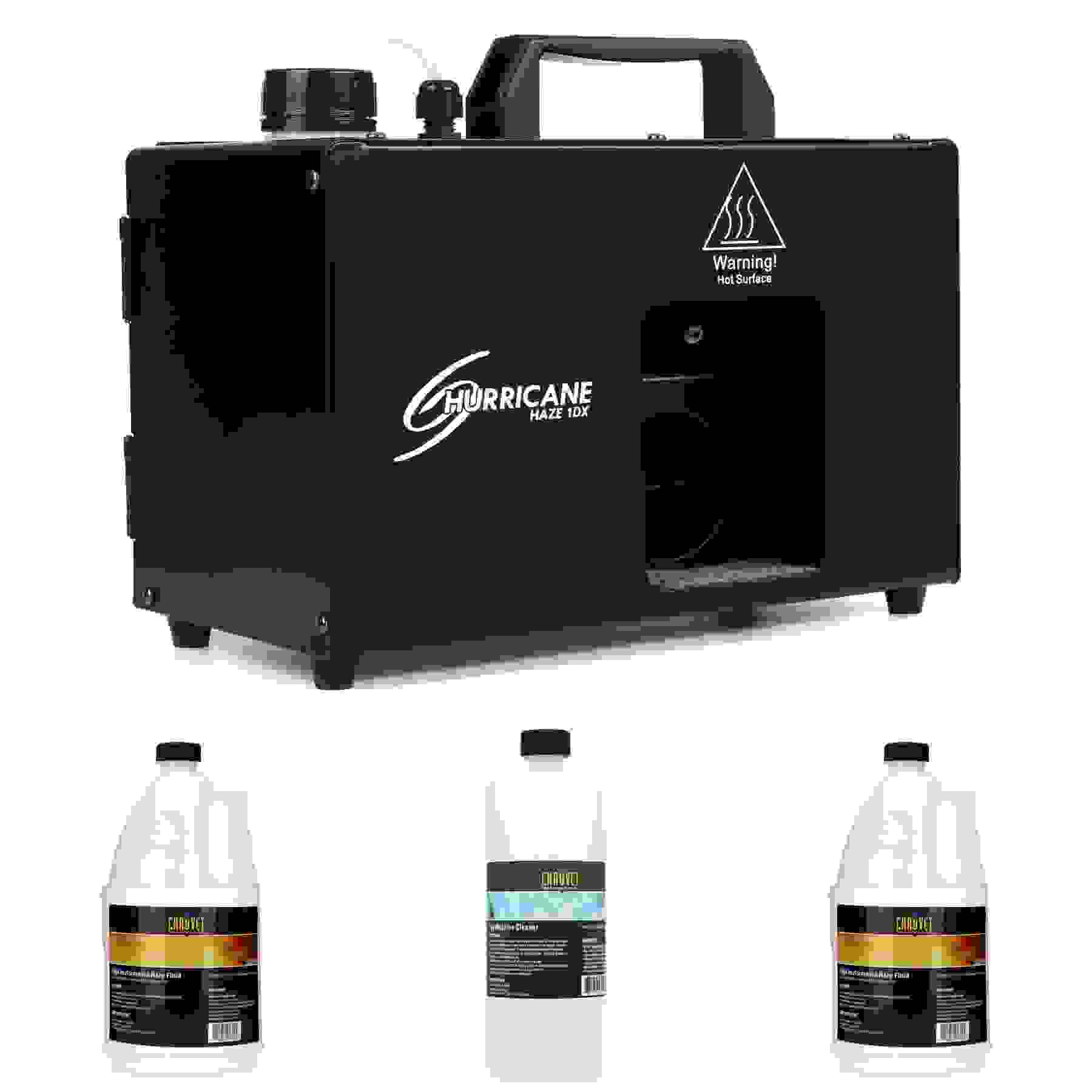 Chauvet DJ Hurricane Haze 1DX Haze Machine (800 CFM) Essentials Bundle ...