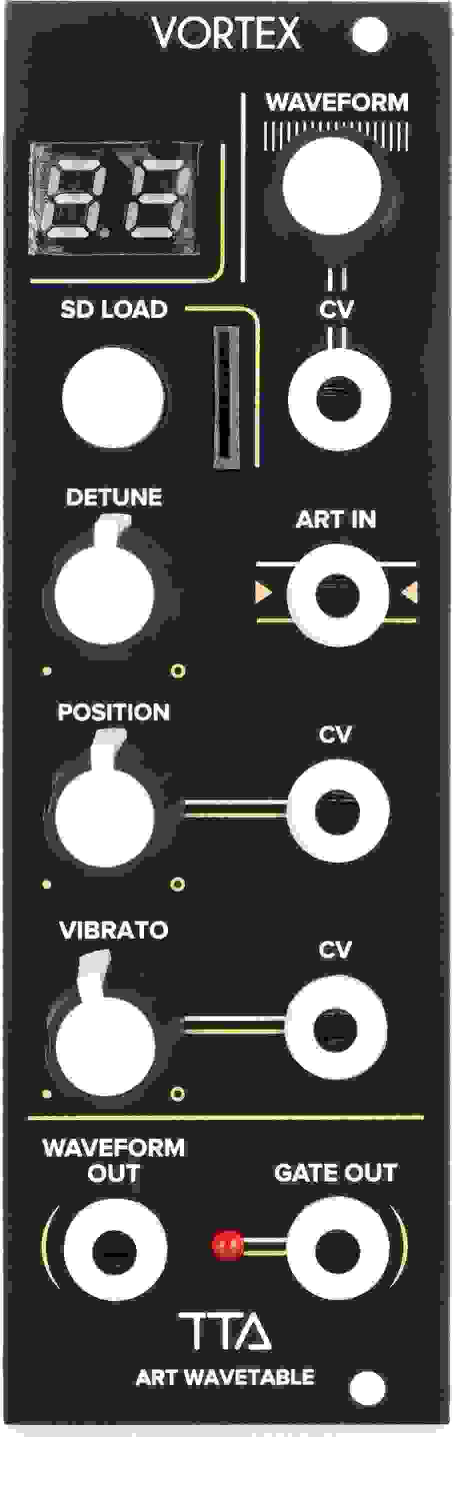 Tiptop Audio Vortex ART Wavetable Dual Oscillator Eurorack Module | Sweetwater