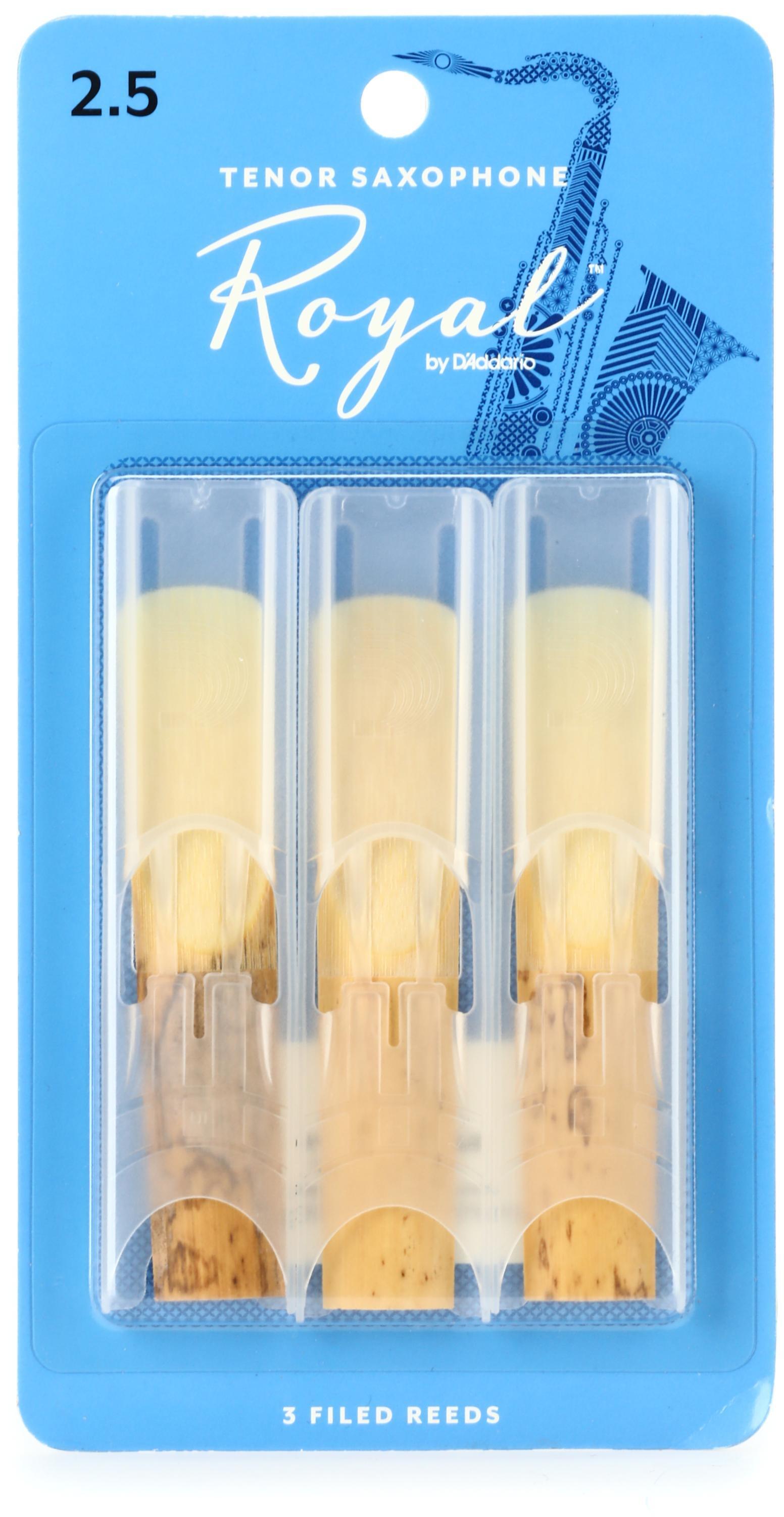 D'Addario Royal Tenor Saxophone Reeds - 2.5 (3-pack) | Sweetwater