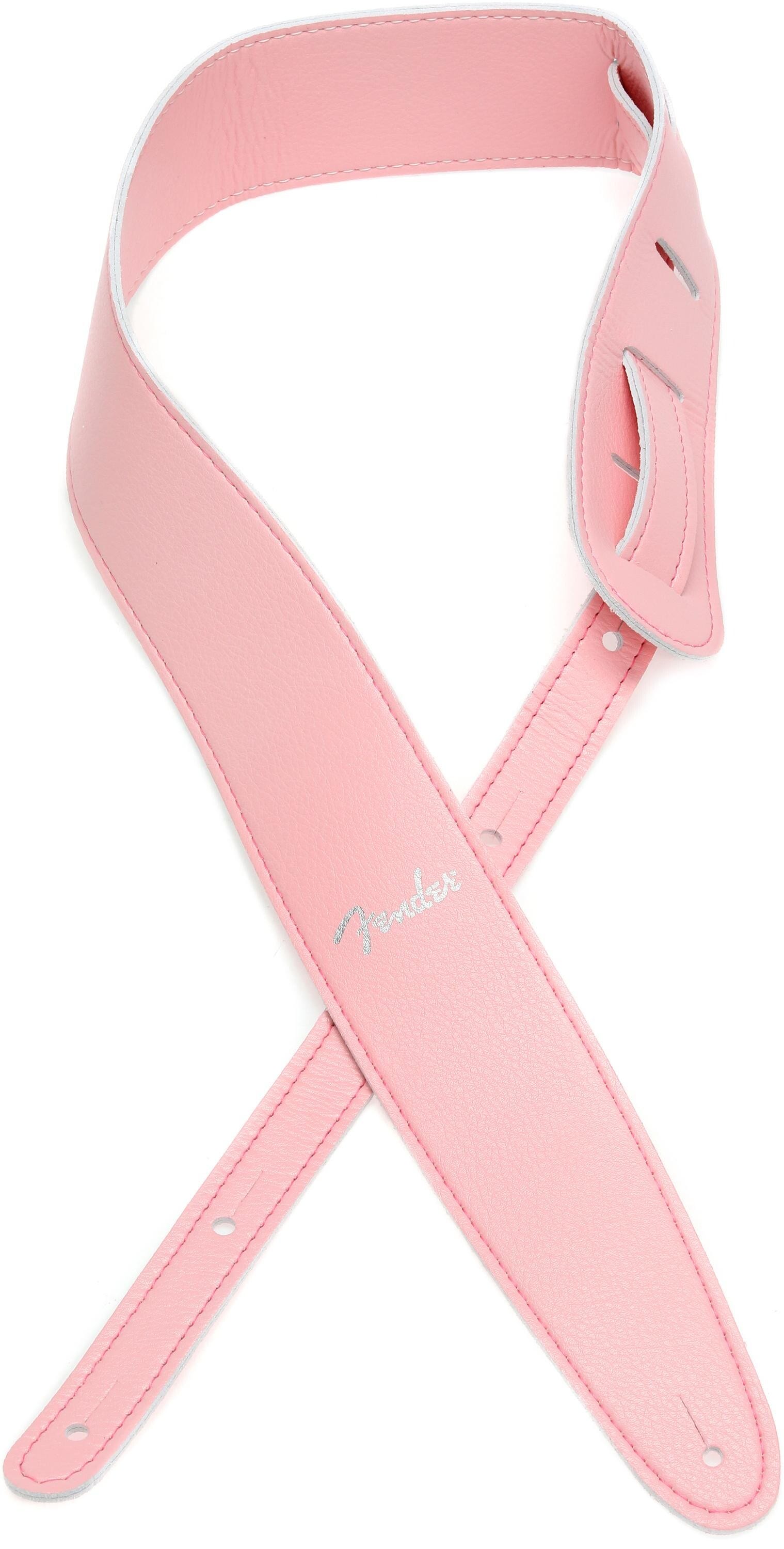 Fender Vegan Leather Guitar Strap - Shell Pink | Sweetwater