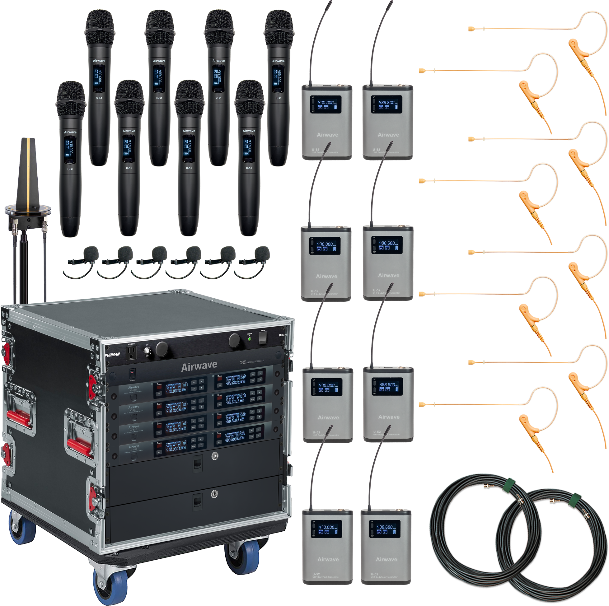 Airwave Technologies AT-RS8 8-channel Wireless Microphone System ...