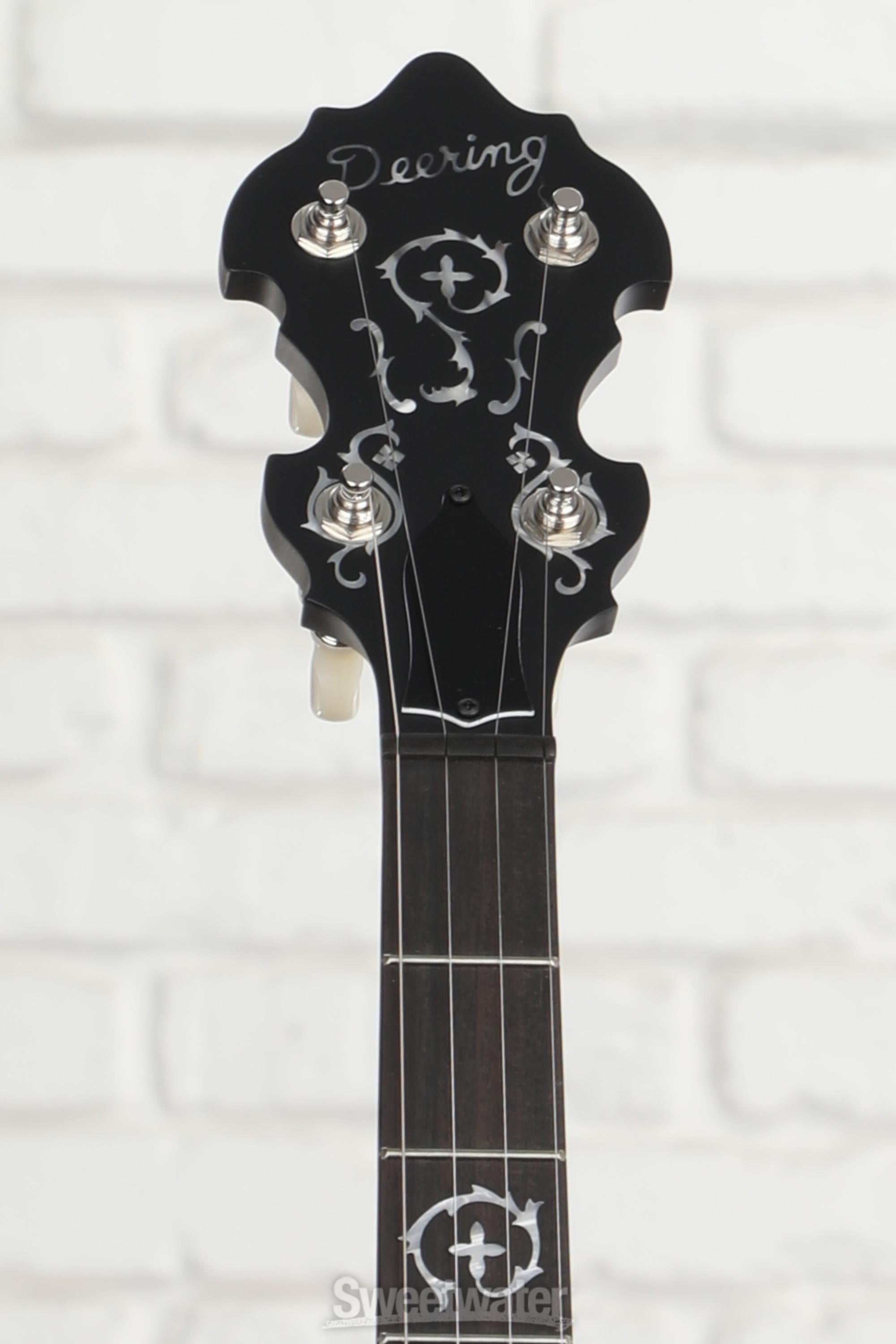 Deering Rustic Wreath 5-string Resonator Banjo - Dark Walnut | Sweetwater