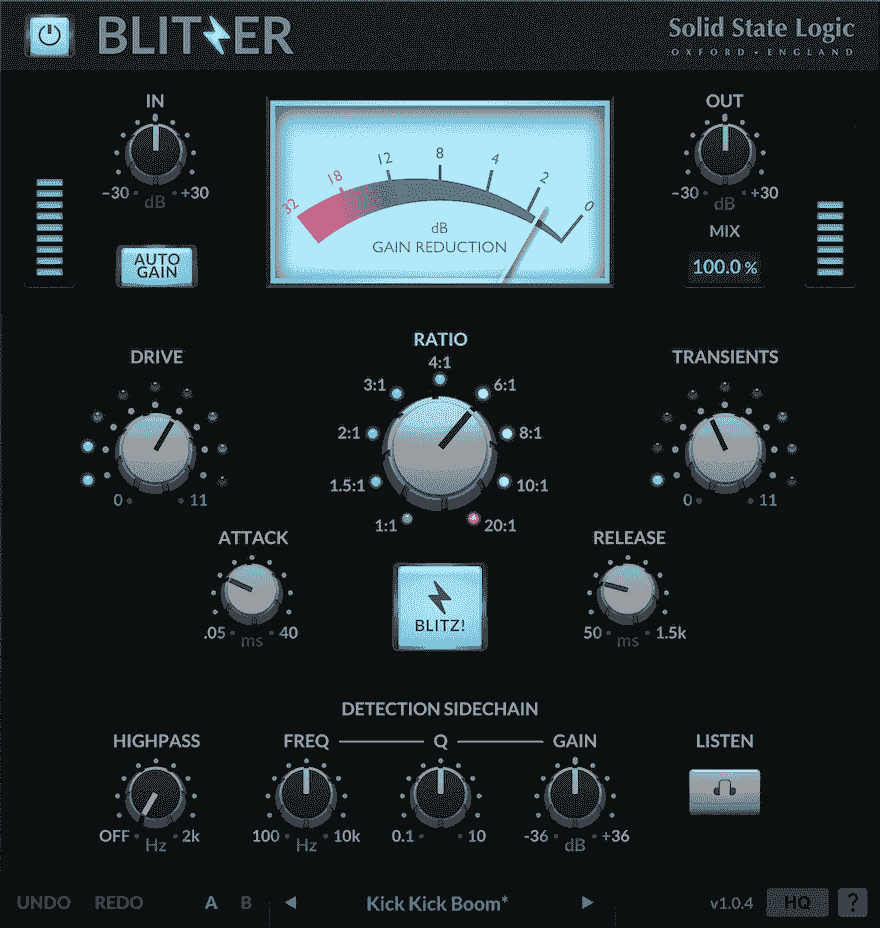 Solid State Logic Blitzer Compressor and Limiter Plug-in | Sweetwater